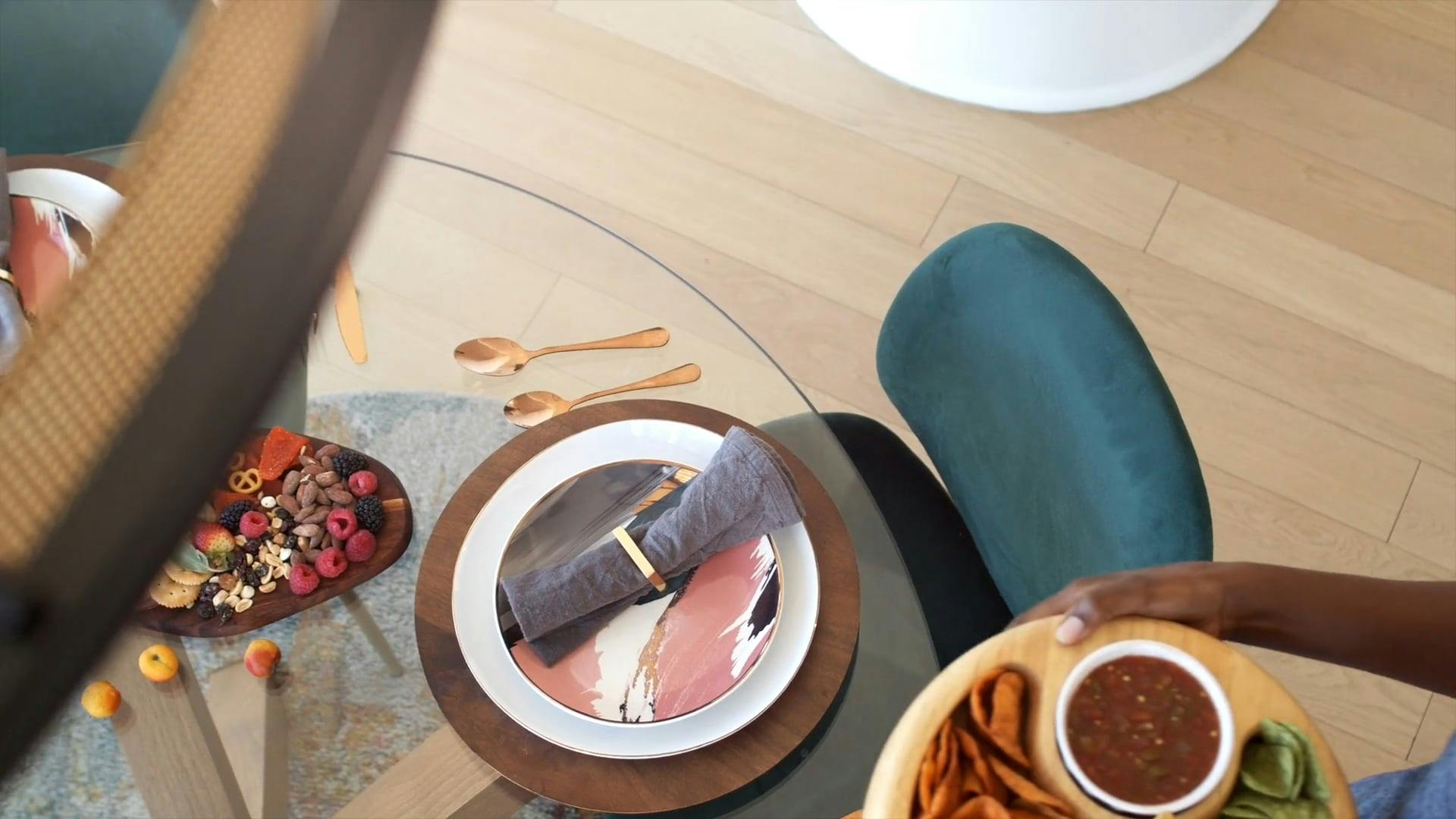 Setting Food Platters On The Dining Table Free Stock Video Footage ...