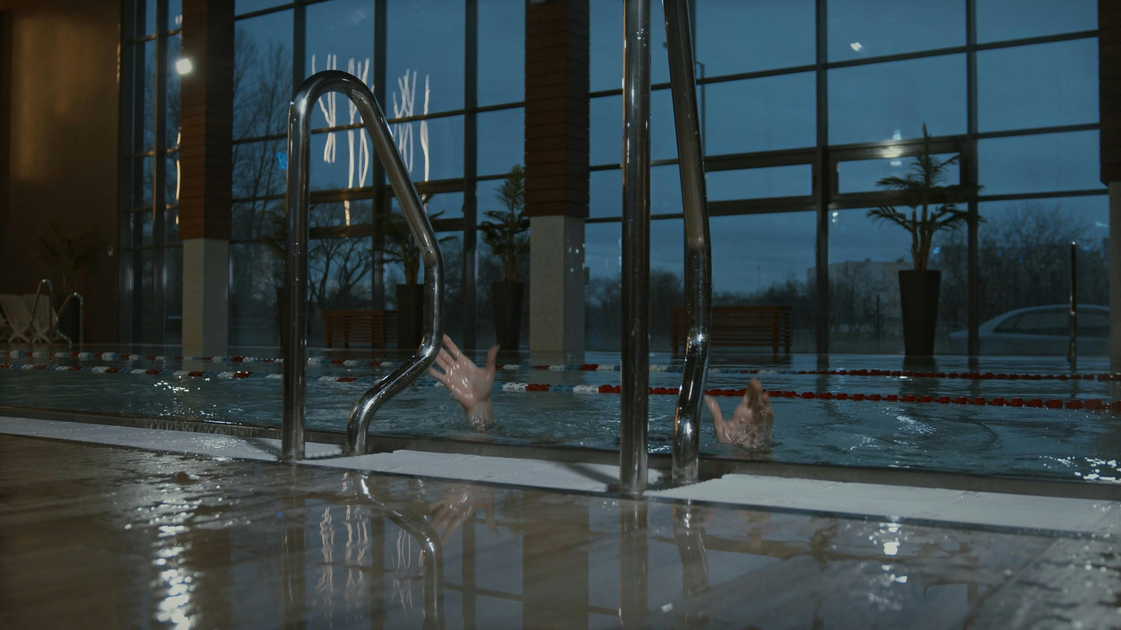 Woman in Swimsuit Climbing out of Pool Free Stock Video Footage ...