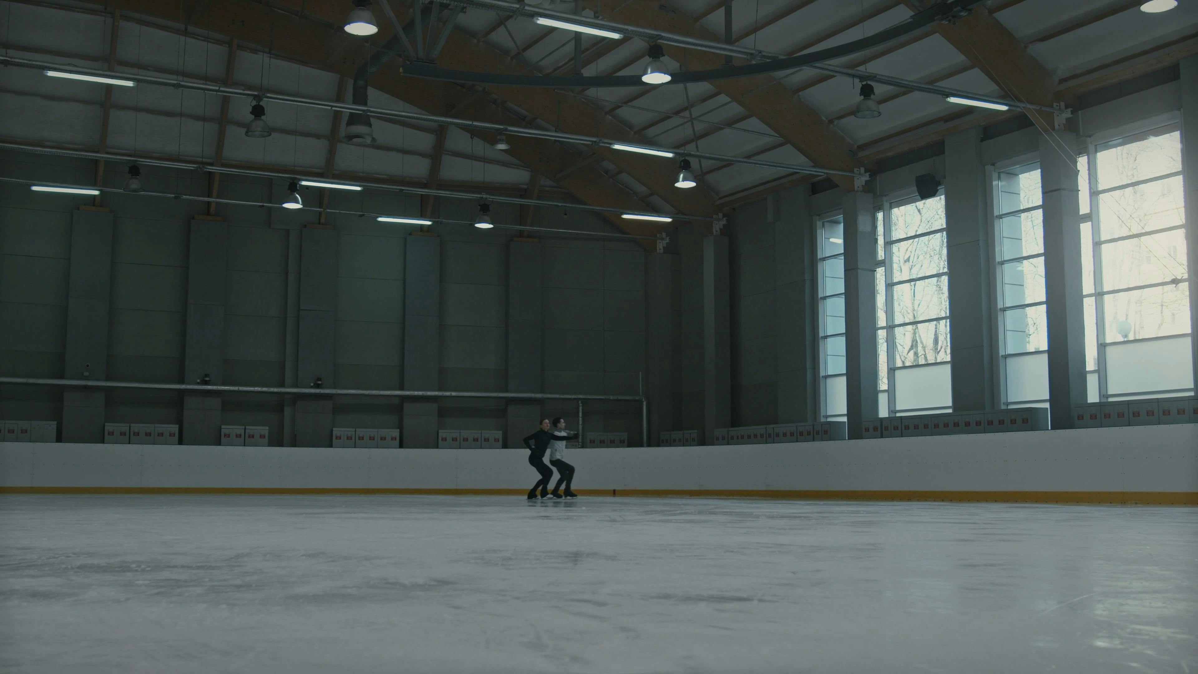 Two Ice Skaters Practicing Together Free Stock Video Footage, Royalty ...