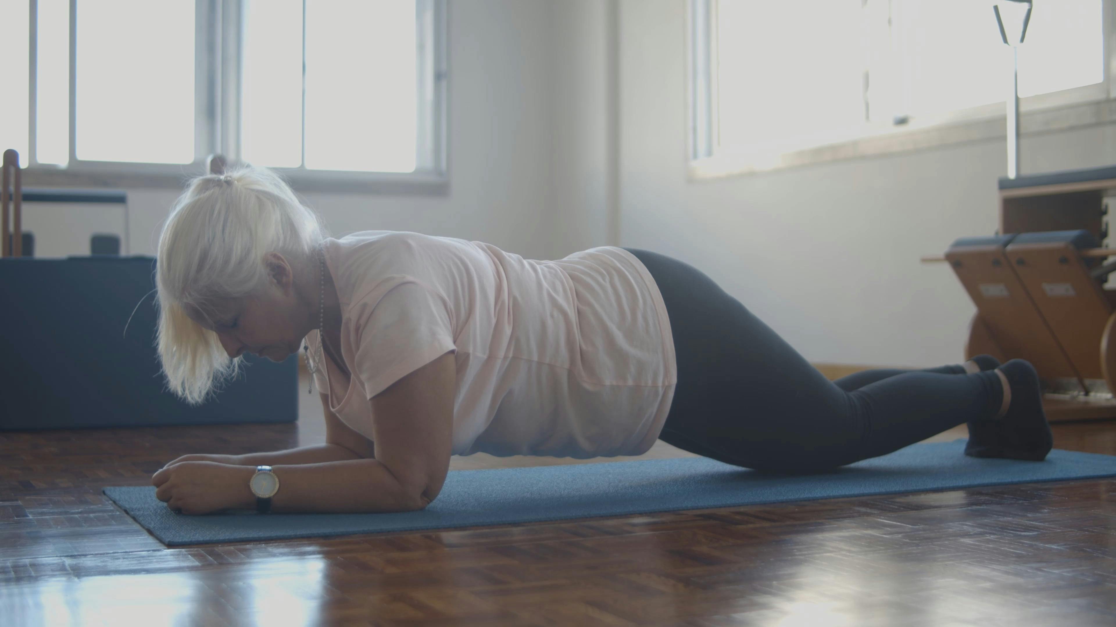 A Woman Planking · Free Stock Video