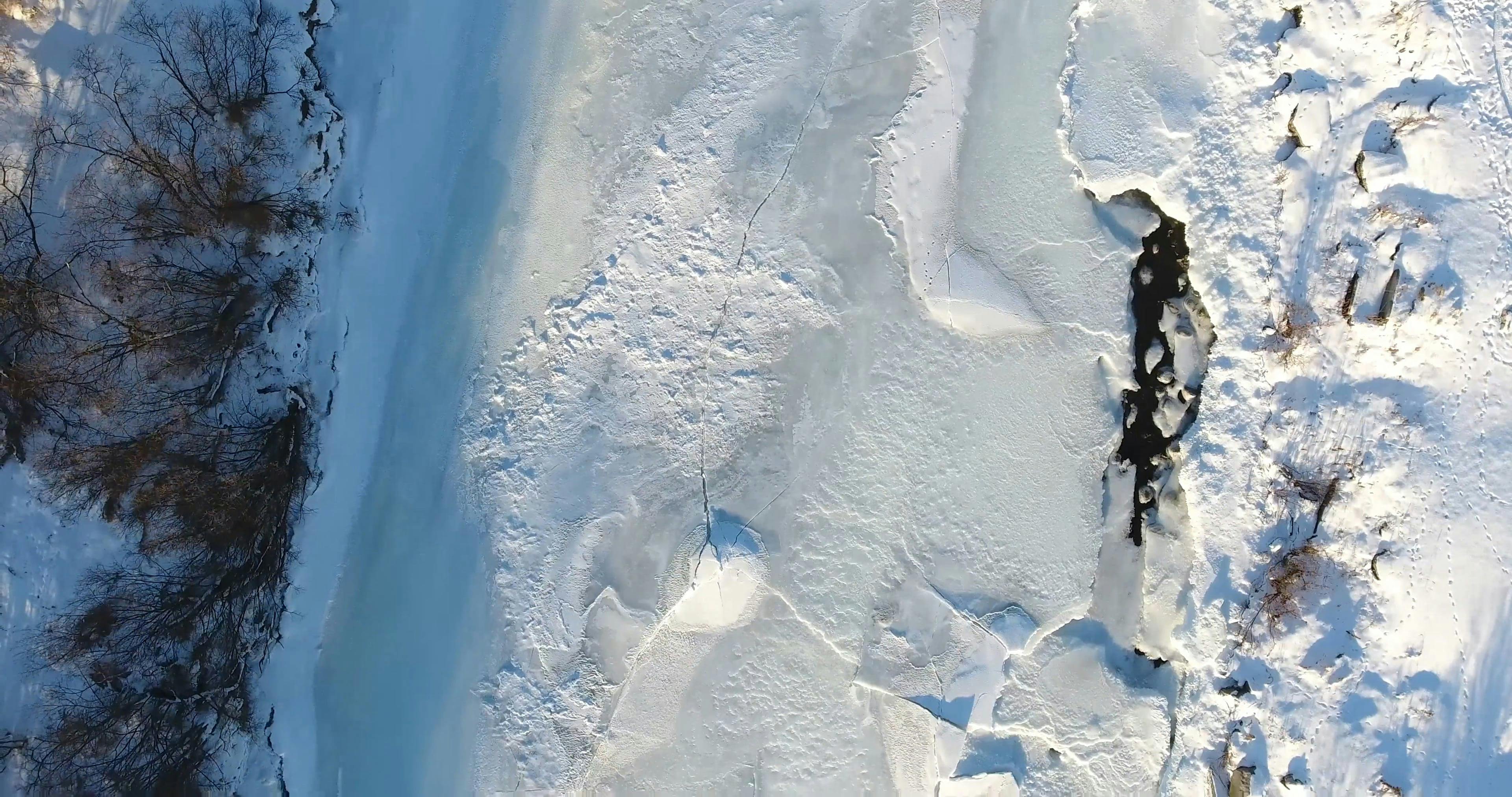 Aerial View Of Winter Landscape Free Stock Video Footage, Royalty-Free ...