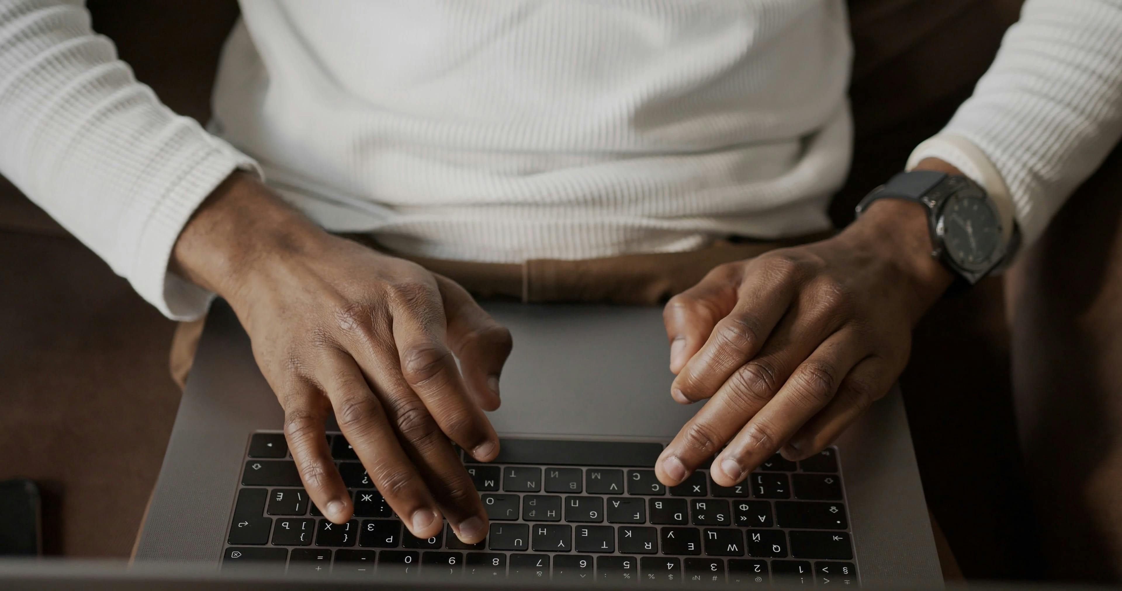 Man Typing on a Laptop Free Stock Video Footage, Royalty-Free 4K & HD ...