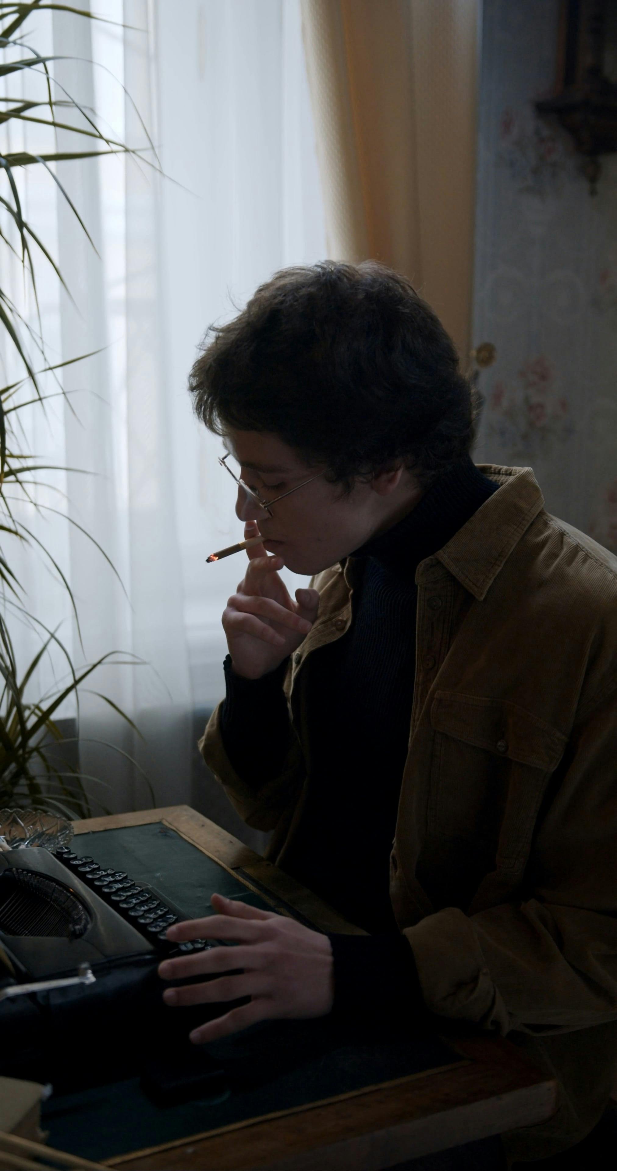 A Man Smoking While Typing Free Stock Video Footage, Royalty-Free 4K ...