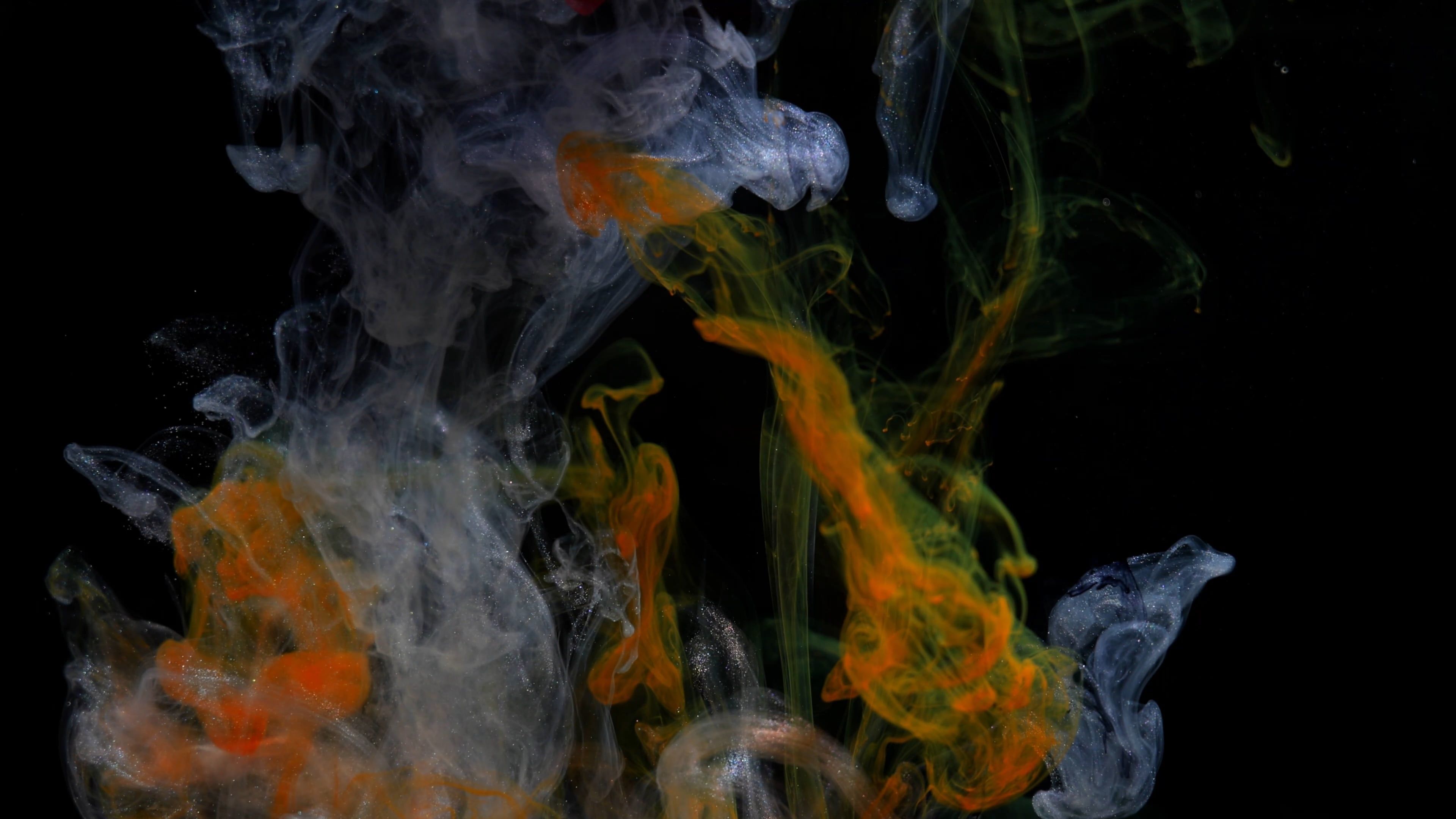 Slow Motion of a Ink in Water Free Stock Video Footage, Royalty-Free 4K ...