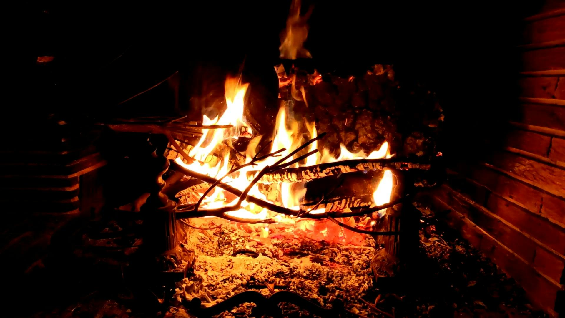 A Burning Fire Woods Used In Cooking · Free Stock Video