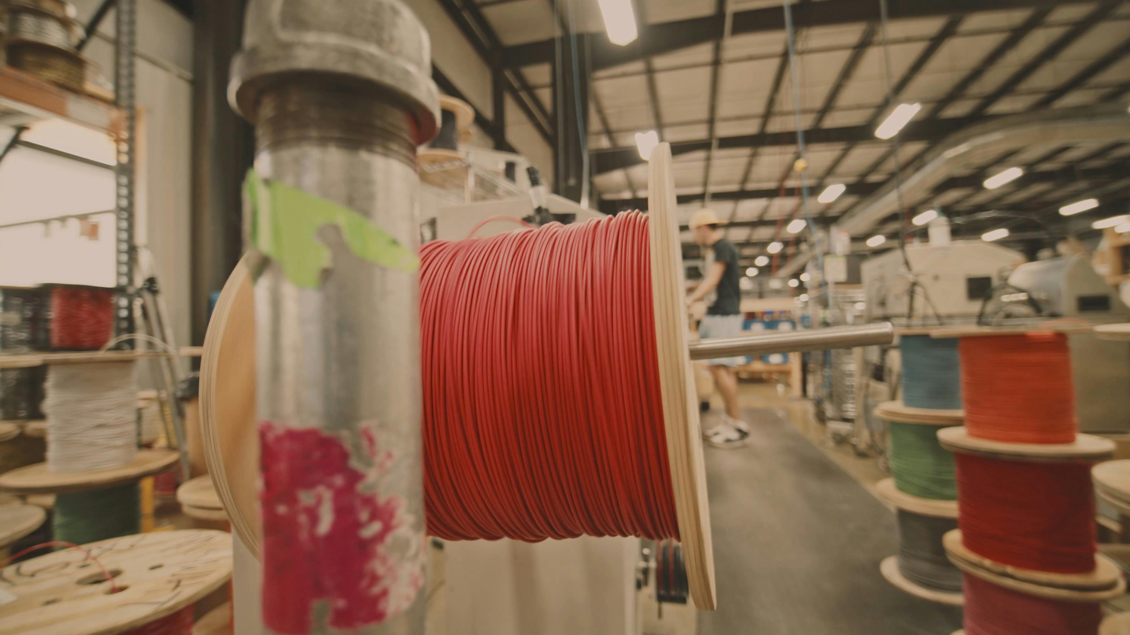 Close Up of a Spinning Cable Reel Free Stock Video Footage, Royalty ...