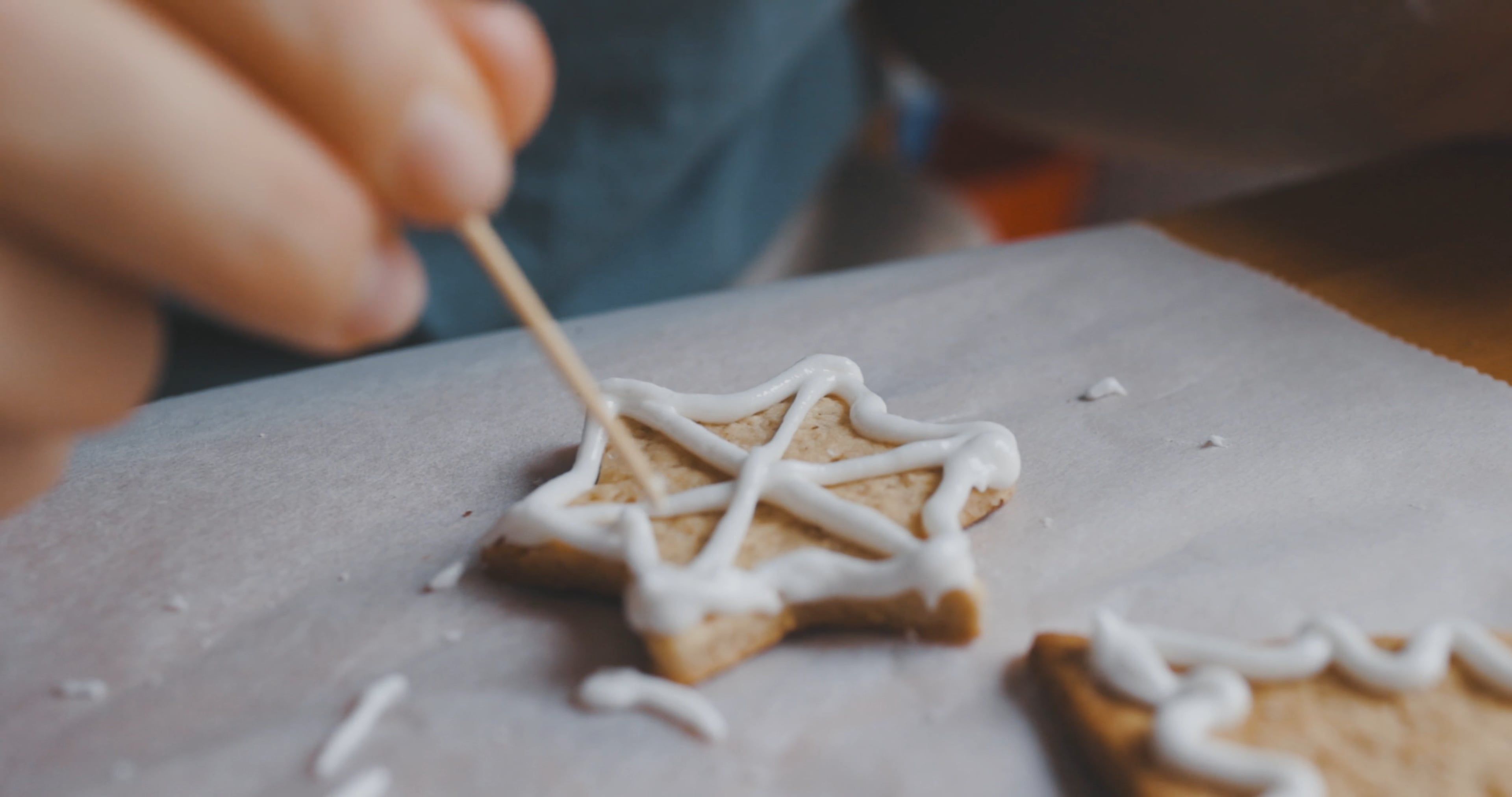 Close Up Video of a Person Decorating Biscuits Free Stock Video Footage ...