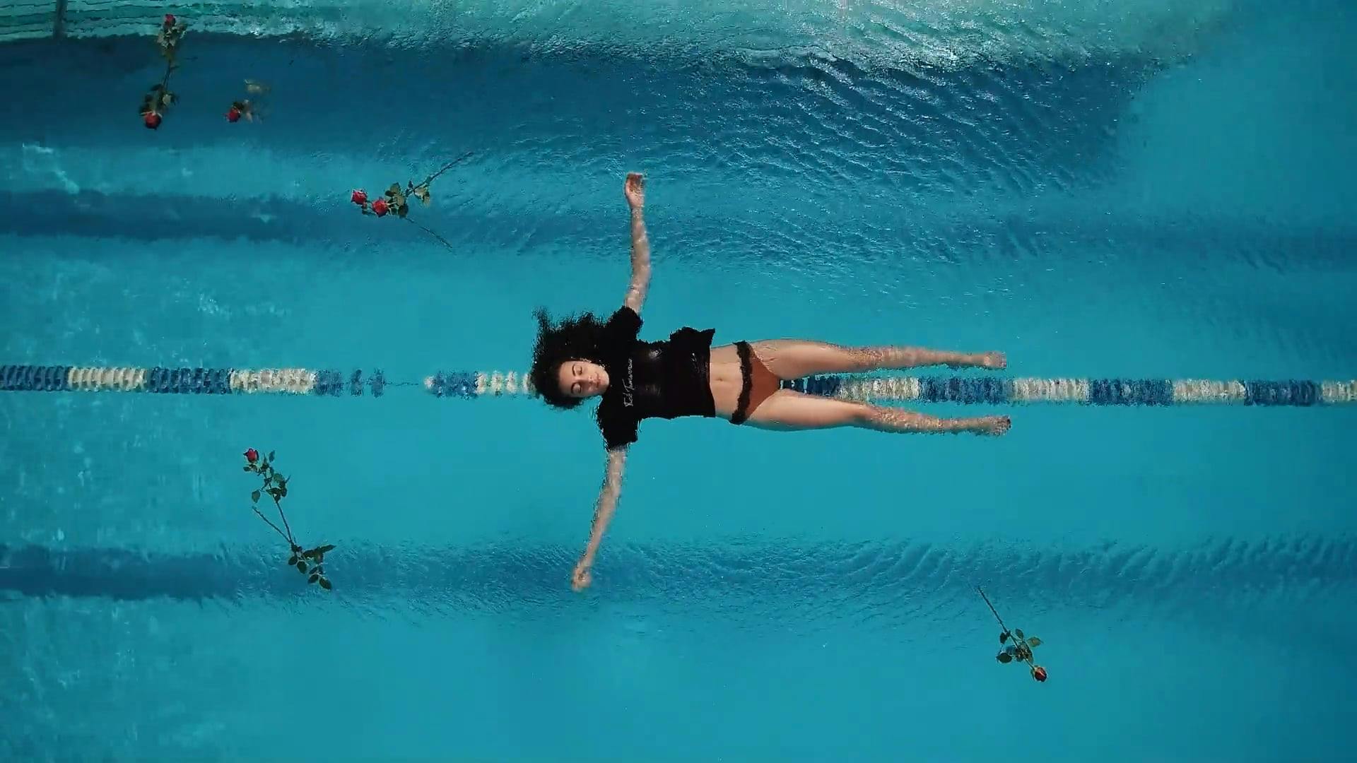 A Woman Floating in the Pool Free Stock Video Footage, Royalty-Free 4K ...