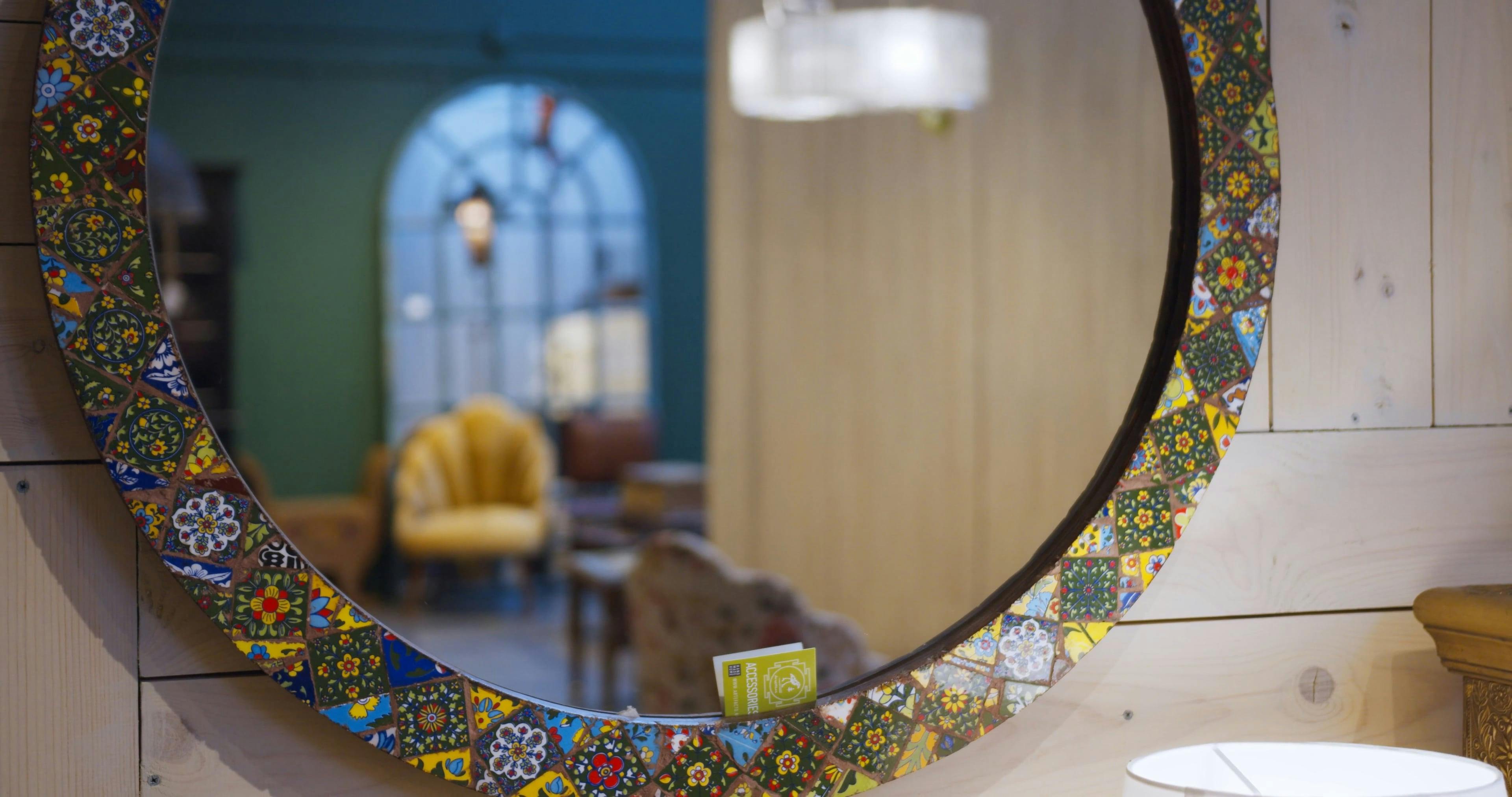 Woman Dusting The Mirror With Feather Duster Free Stock Video Footage ...