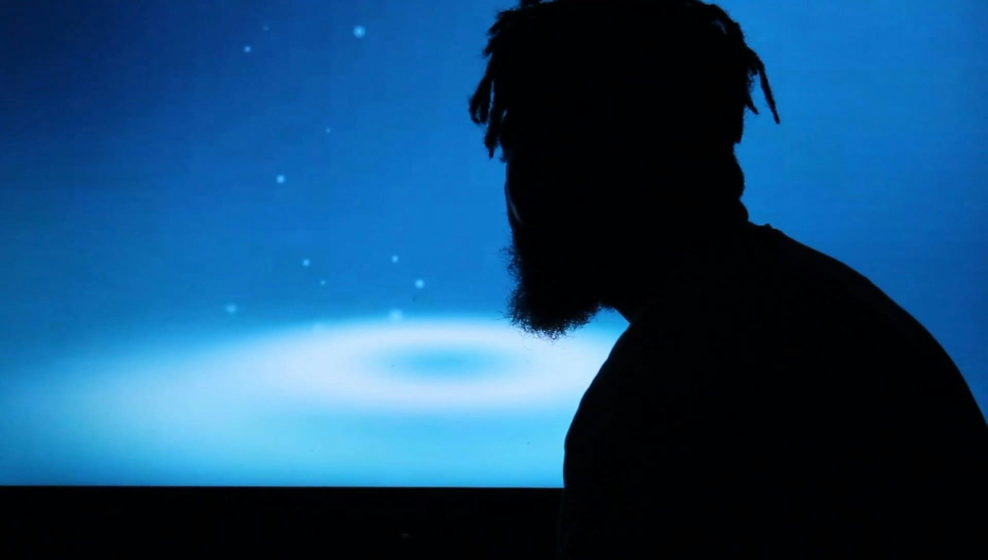 Man Silhouette Against Blue Screen Free Stock Video Footage, Royalty ...