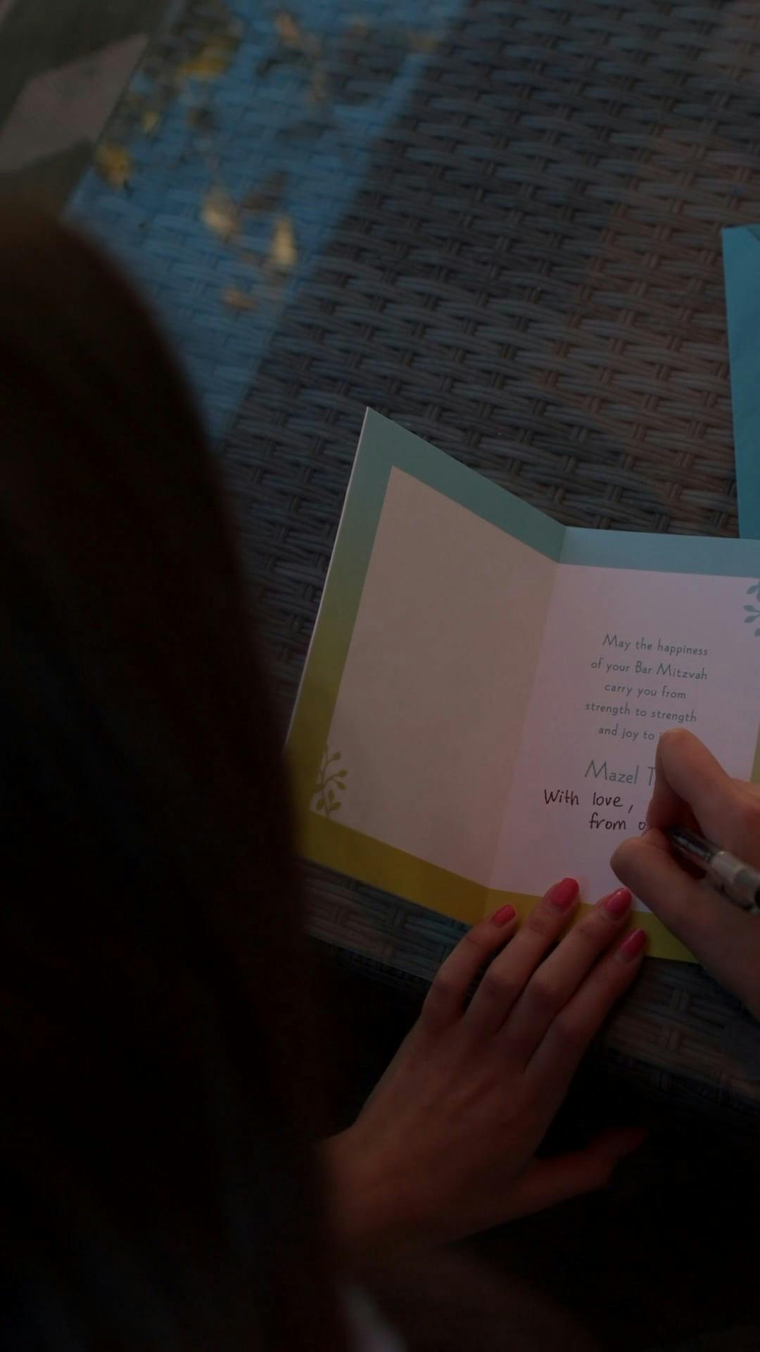 Person Writing On A Card · Free Stock Video