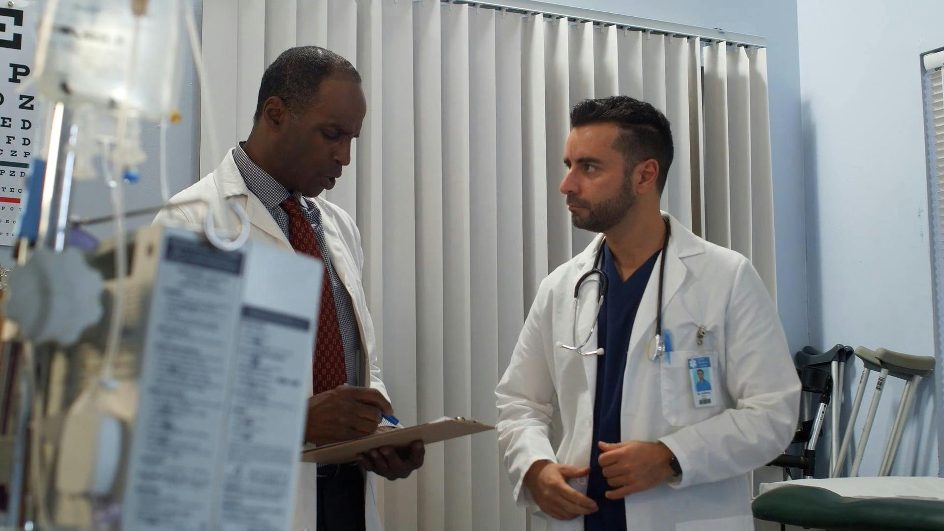 Two Doctors Talking · Free Stock Video