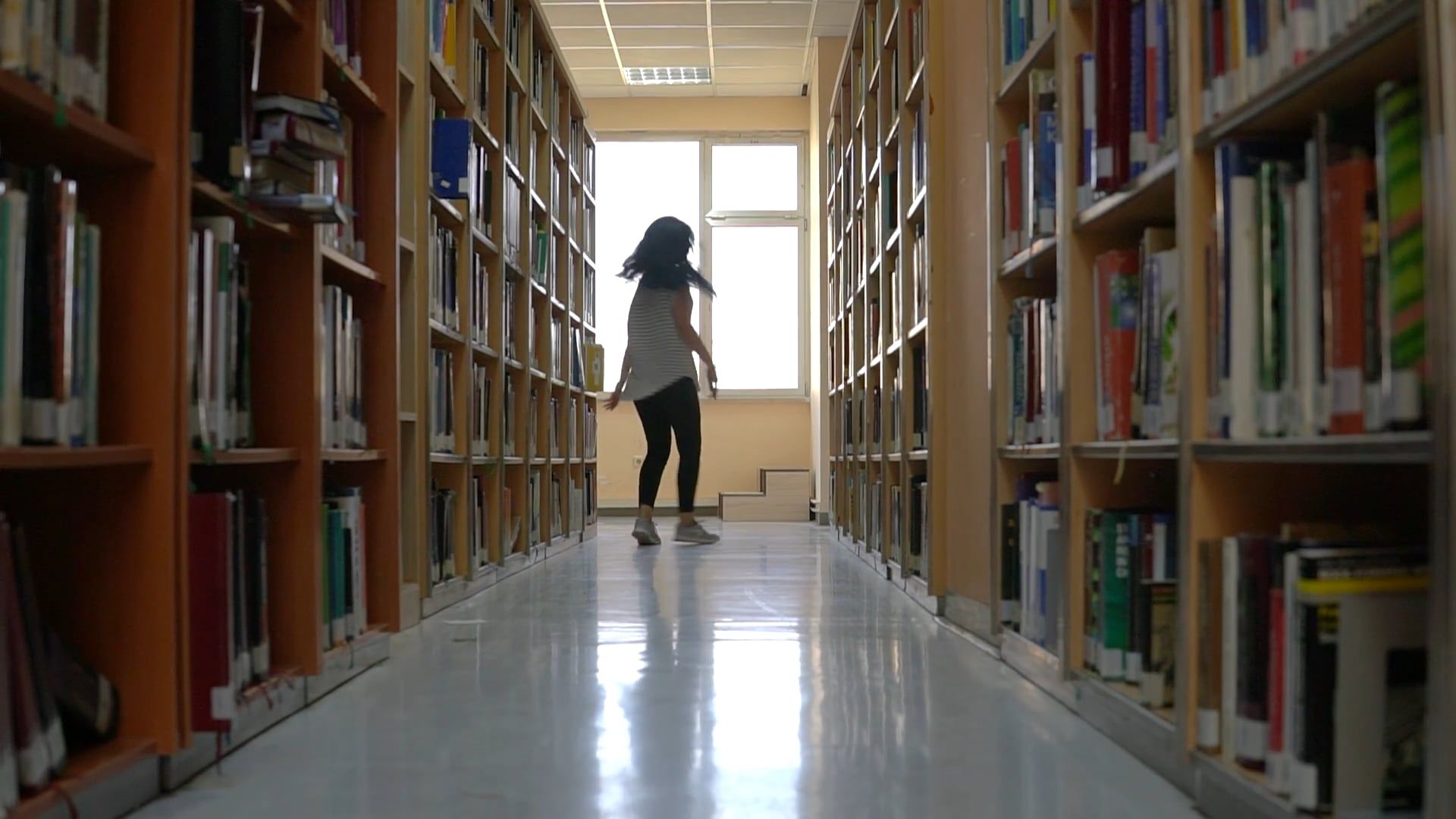 Woman Dancing in Library Free Stock Video Footage, Royalty-Free 4K & HD ...