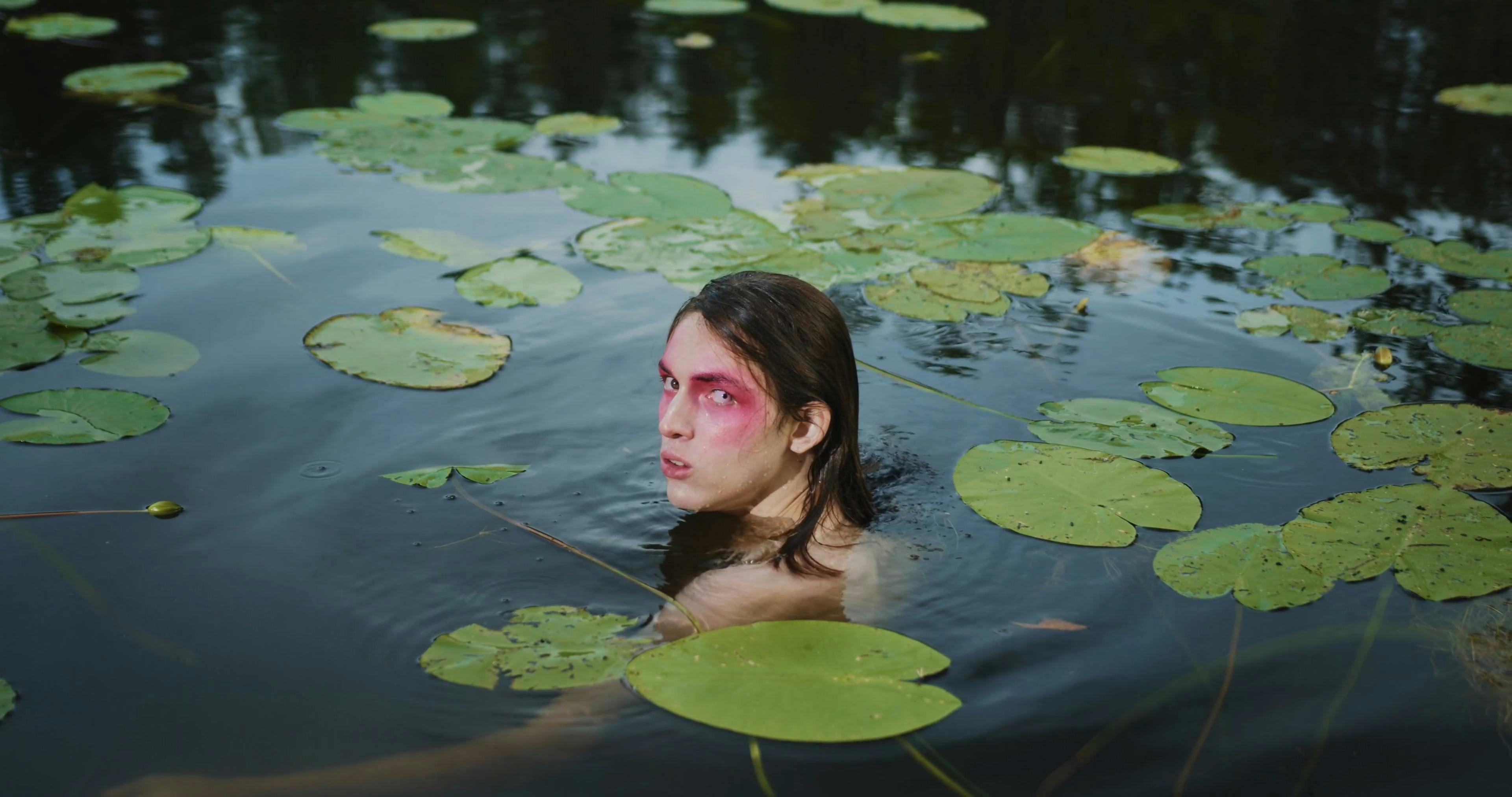 A Man Swimming on a Swamp Free Stock Video Footage, Royalty-Free 4K ...