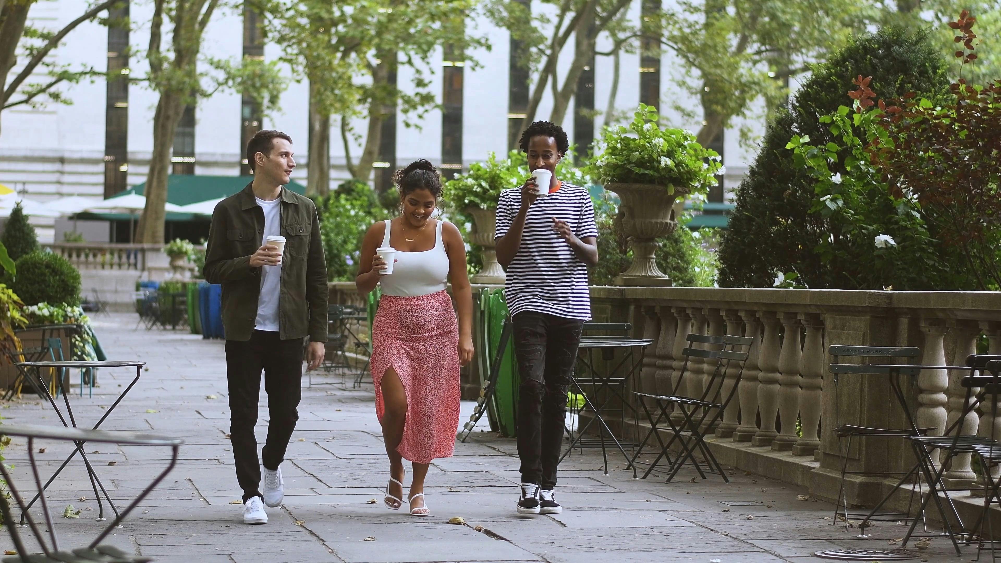 People Walking While Holding a Drink Free Stock Video Footage, Royalty ...