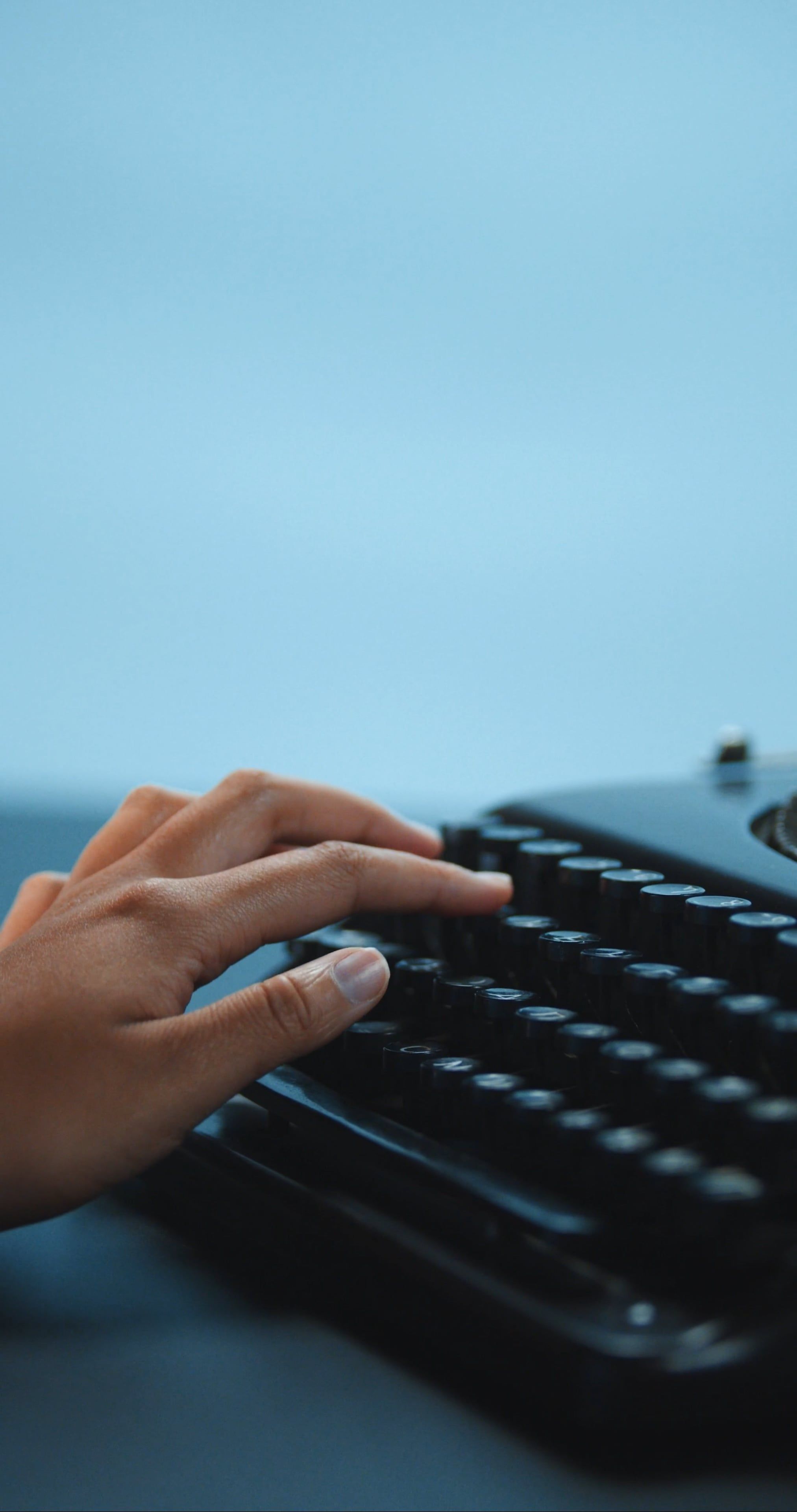 Close up of a Hand Typing on a Typewriter Free Stock Video Footage ...