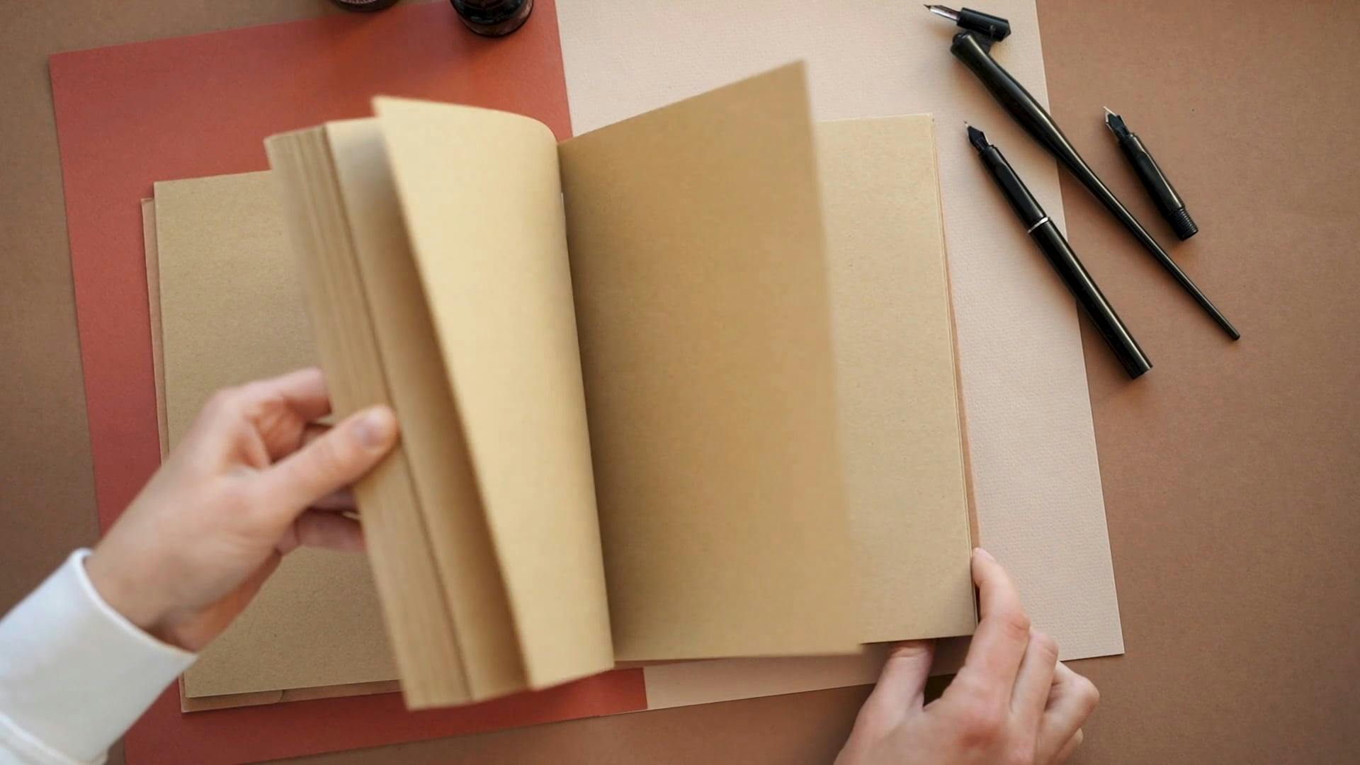 Flipping Pages of a Notebook Free Stock Video Footage, Royalty-Free 4K ...