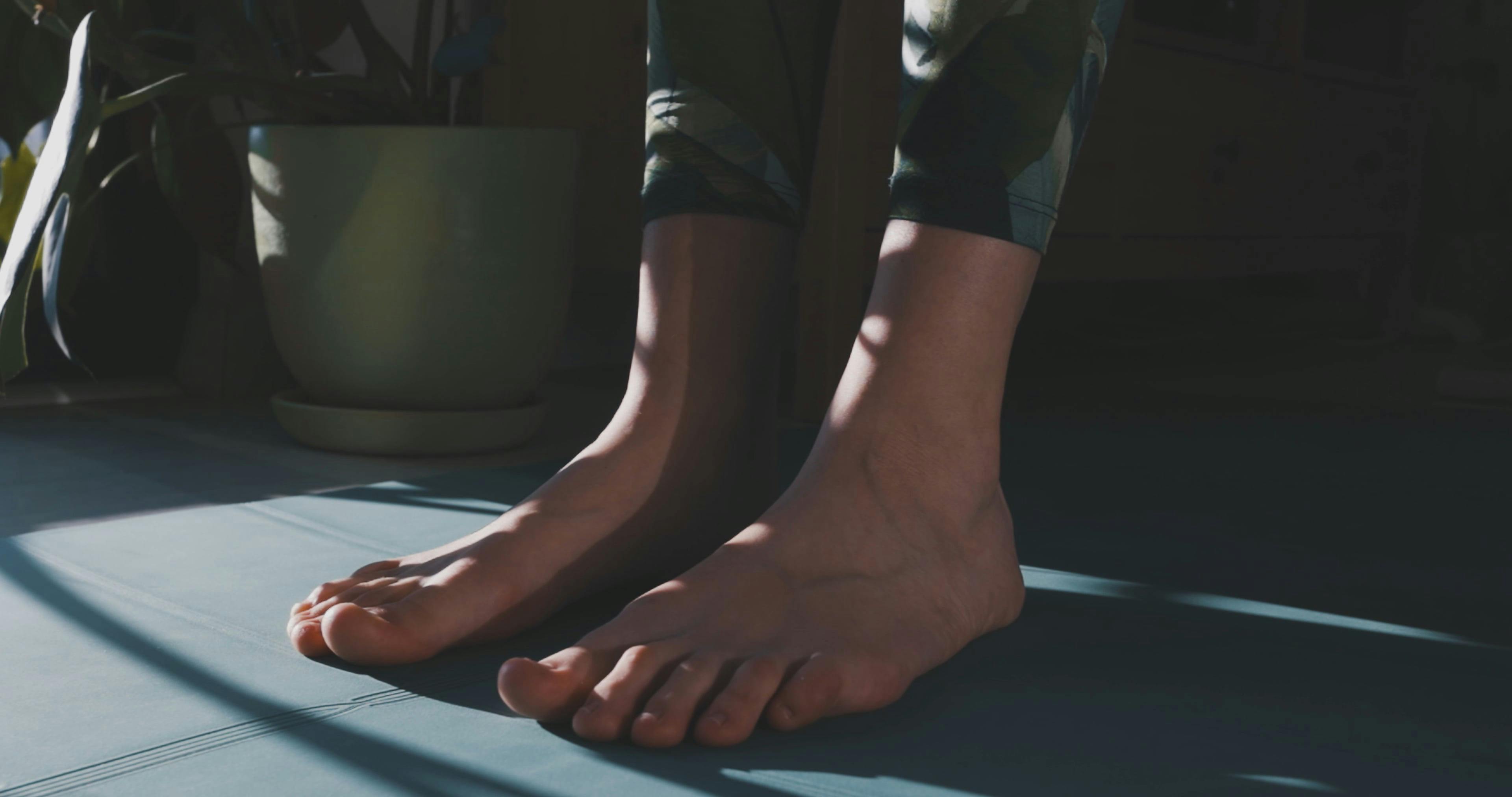 Close Up of a Woman Touching Her Toes Free Stock Video Footage, Royalty ...