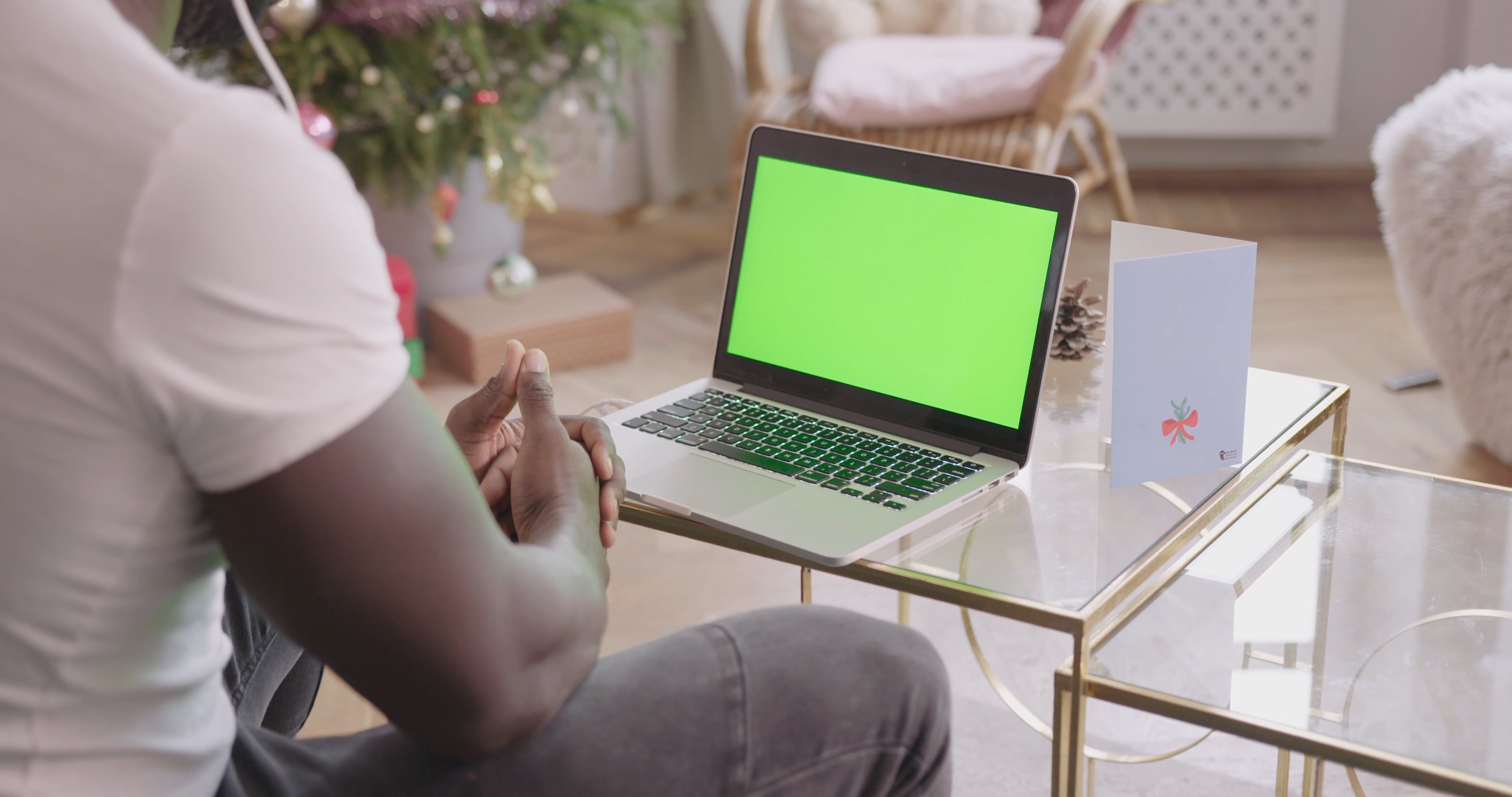 A Man Using A Laptop At Home · Free Stock Video