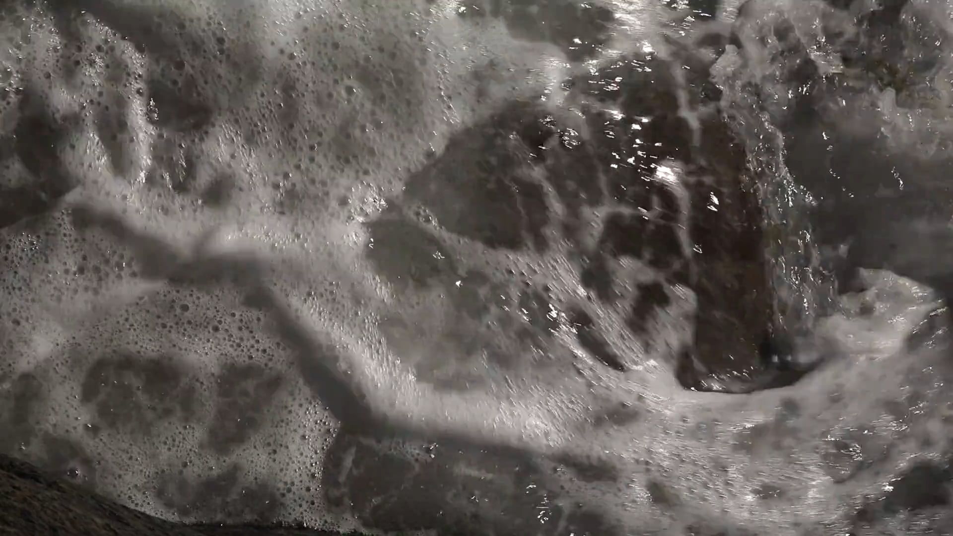 Water Splashing Through the Rock Boulders Free Stock Video Footage ...