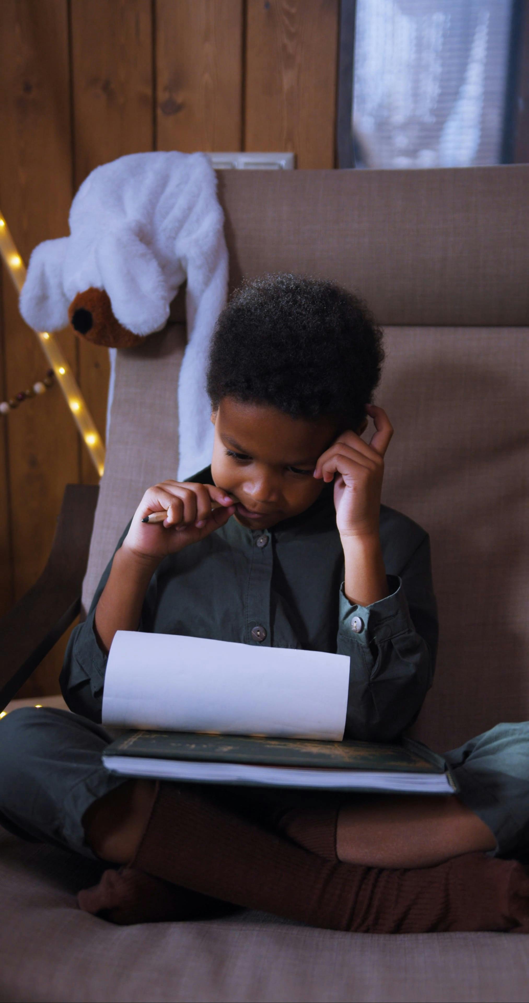 Little Boy Chewing His Pencil Free Stock Video Footage, Royalty-Free 4K ...