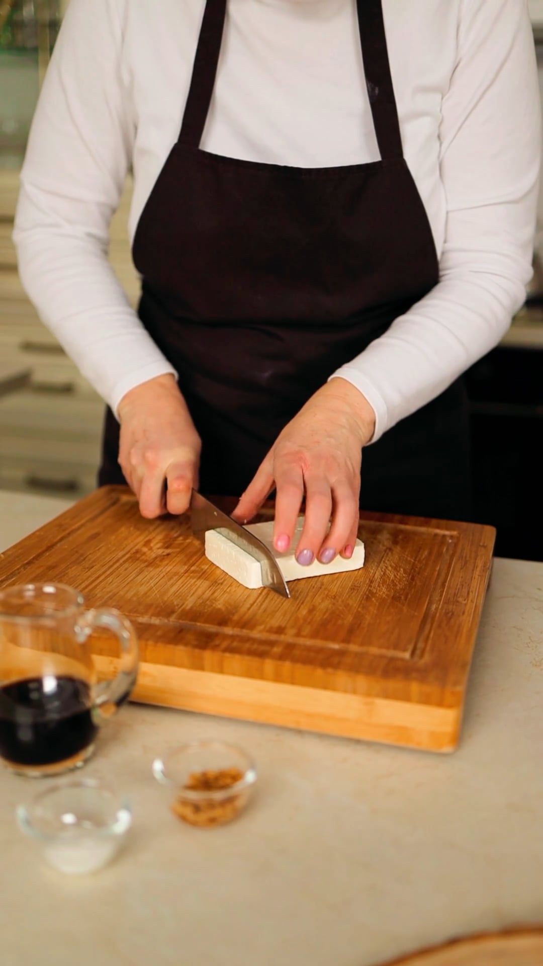 Person Wearing Apron Slicing Cheese Free Stock Video Footage, Royalty ...
