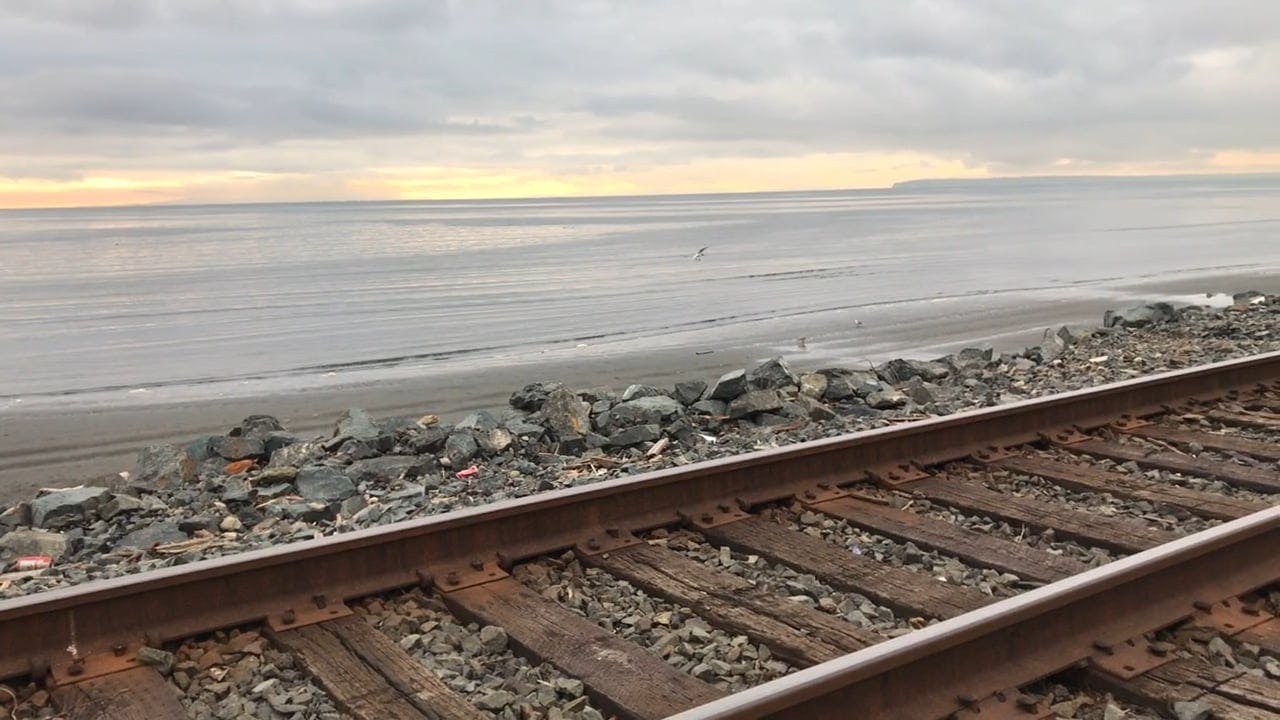 Railroad Track by the Beach Free Stock Video Footage, Royalty-Free 4K ...