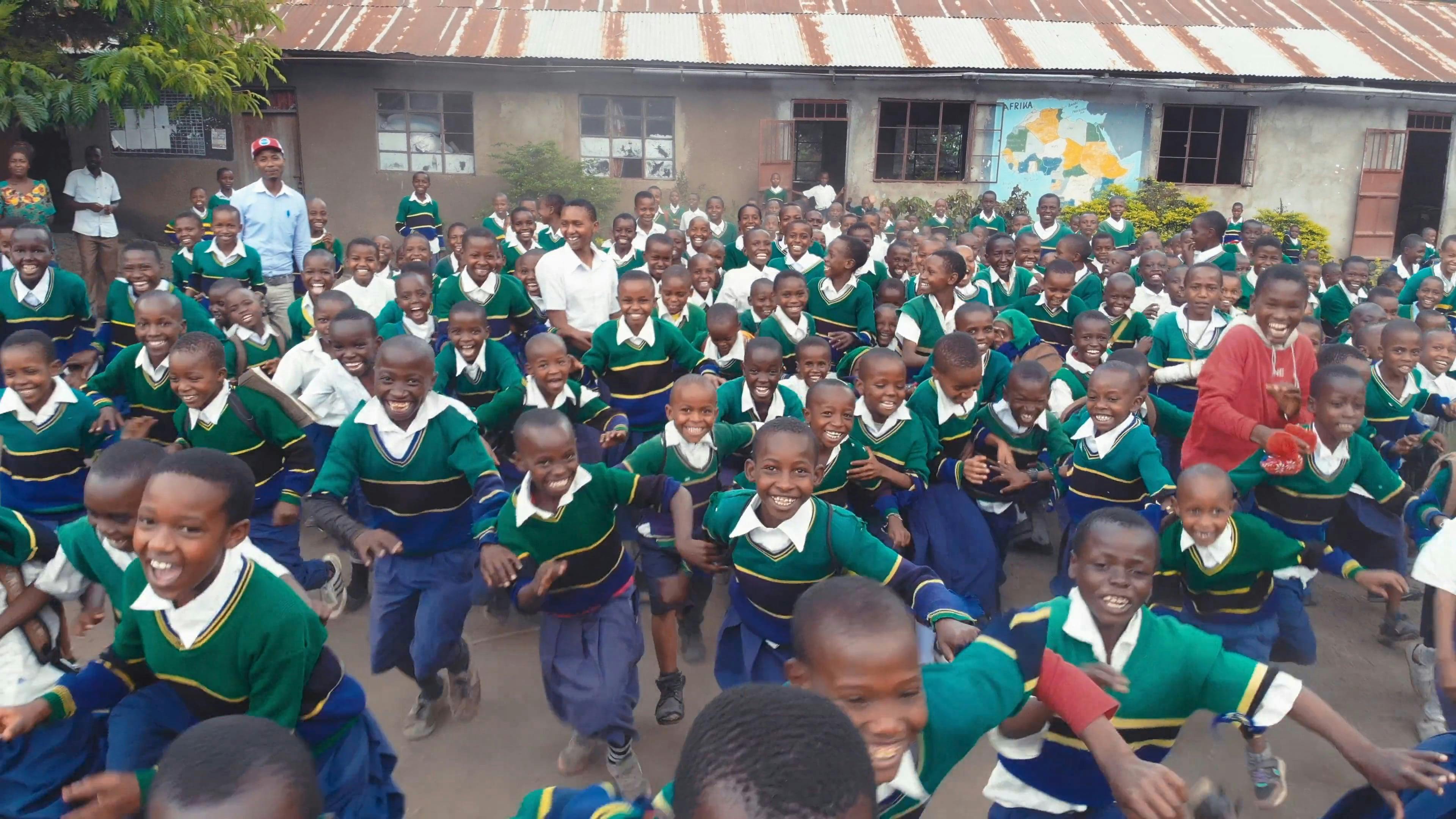 Aerial View of a School in Africa · Free Stock Video