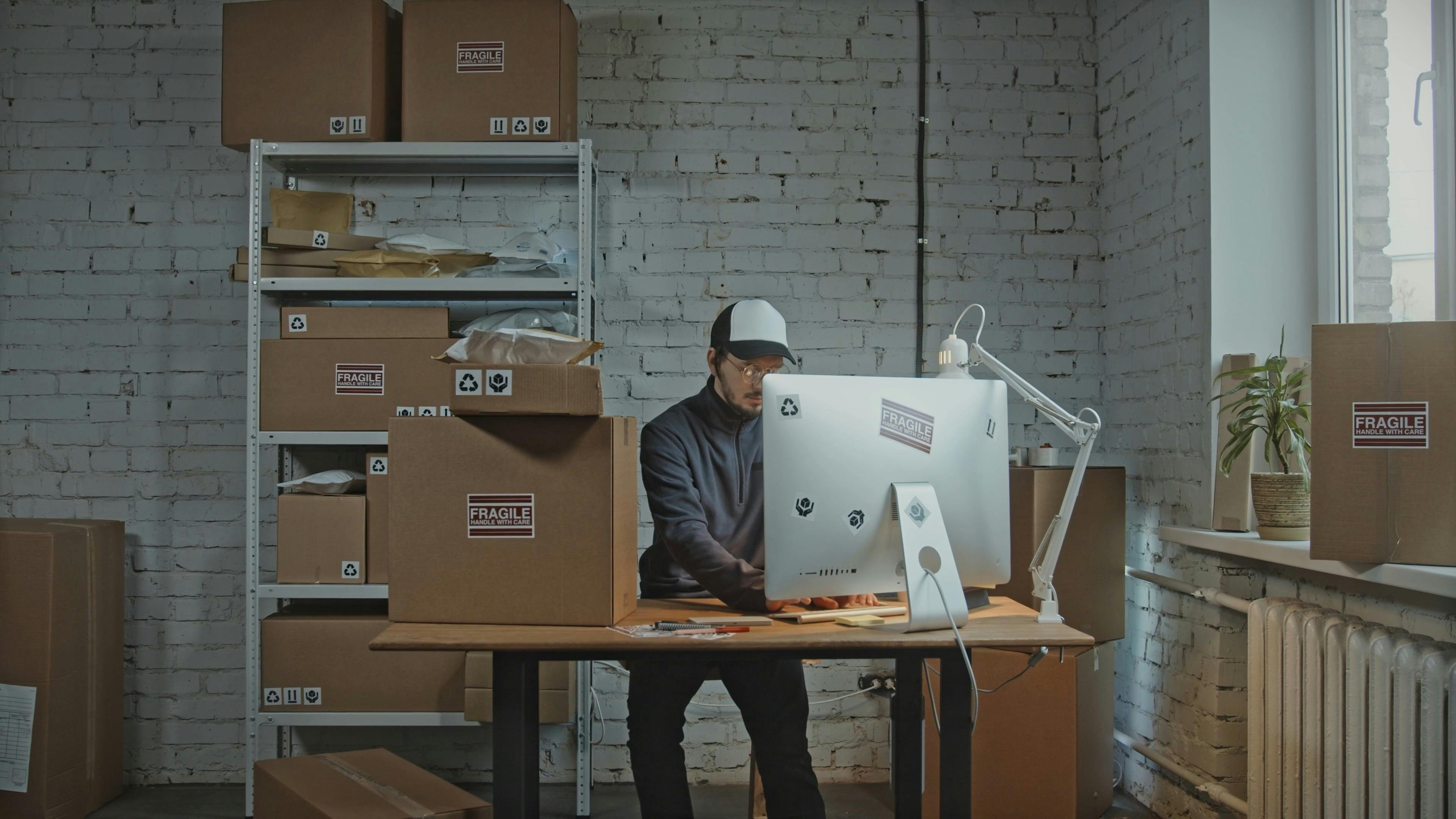 Warehouse Employees Preparing Order · Free Stock Video