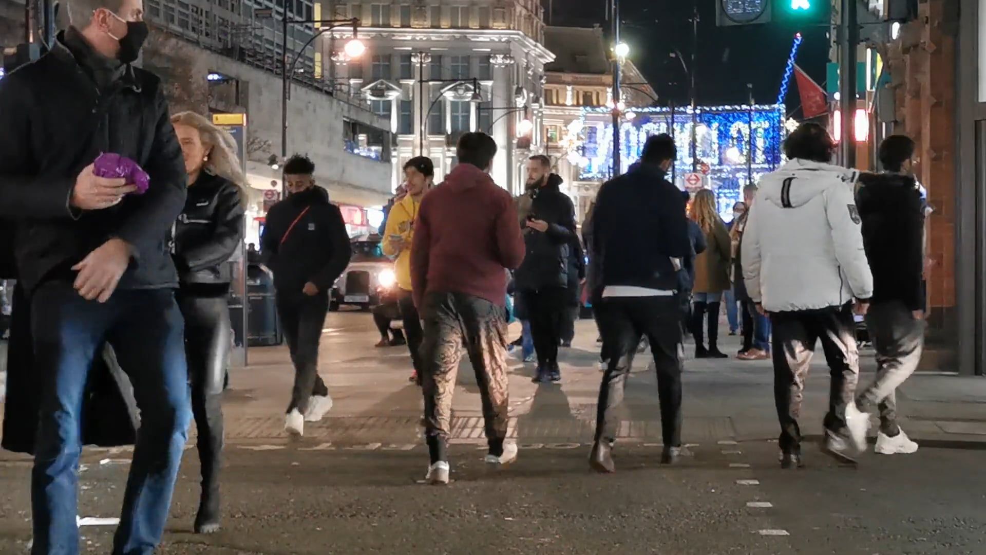 Busy City Street at Christmas Time Free Stock Video Footage, Royalty ...