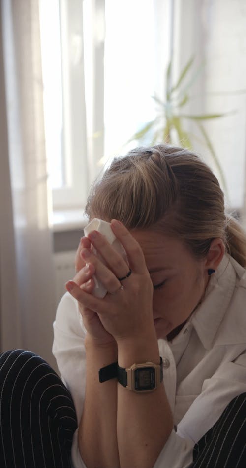 A Woman Wiping Her Tears · Free Stock Video
