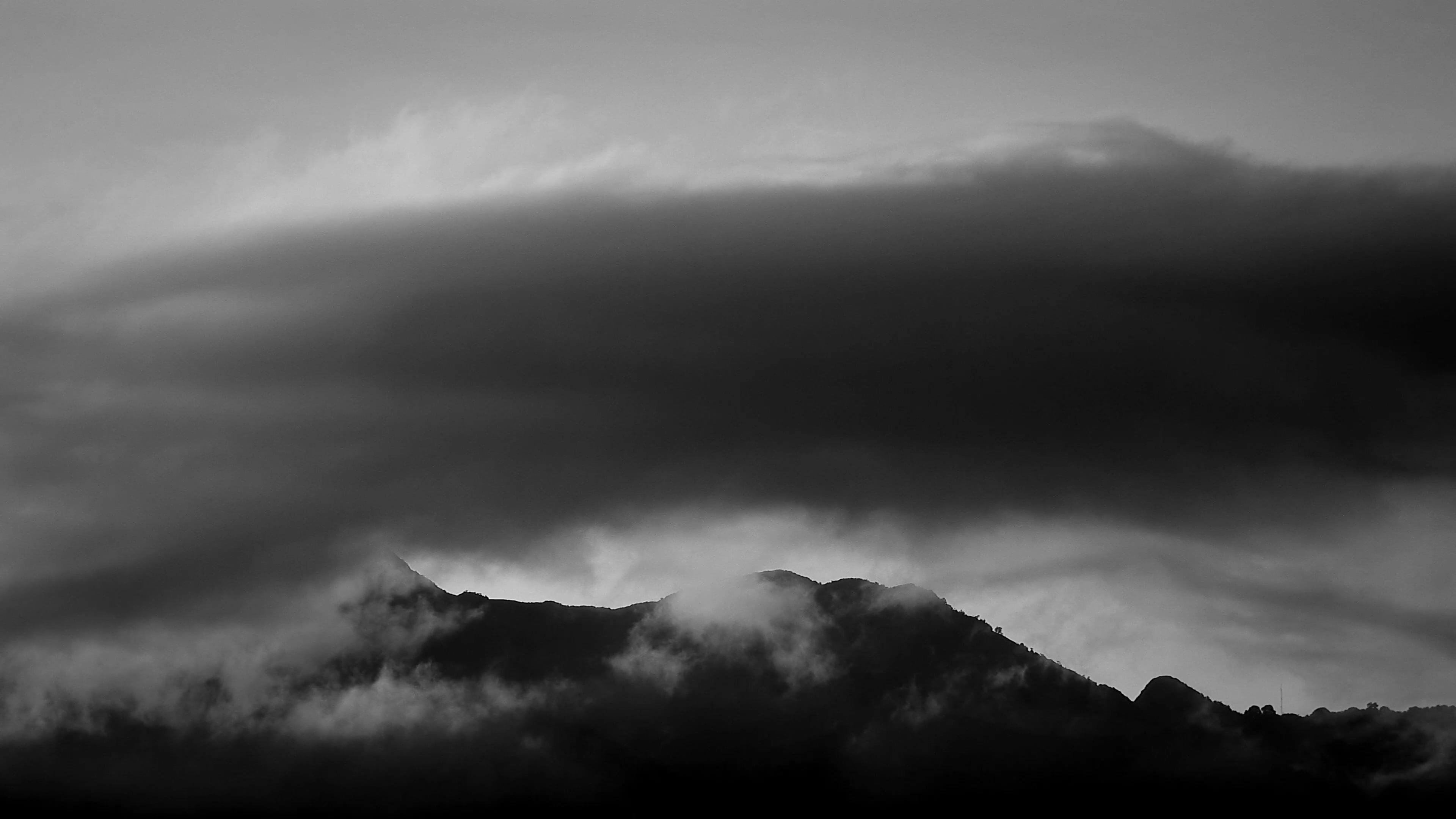 Strong Winds Blowing On The Mountain Top · Free Stock Video