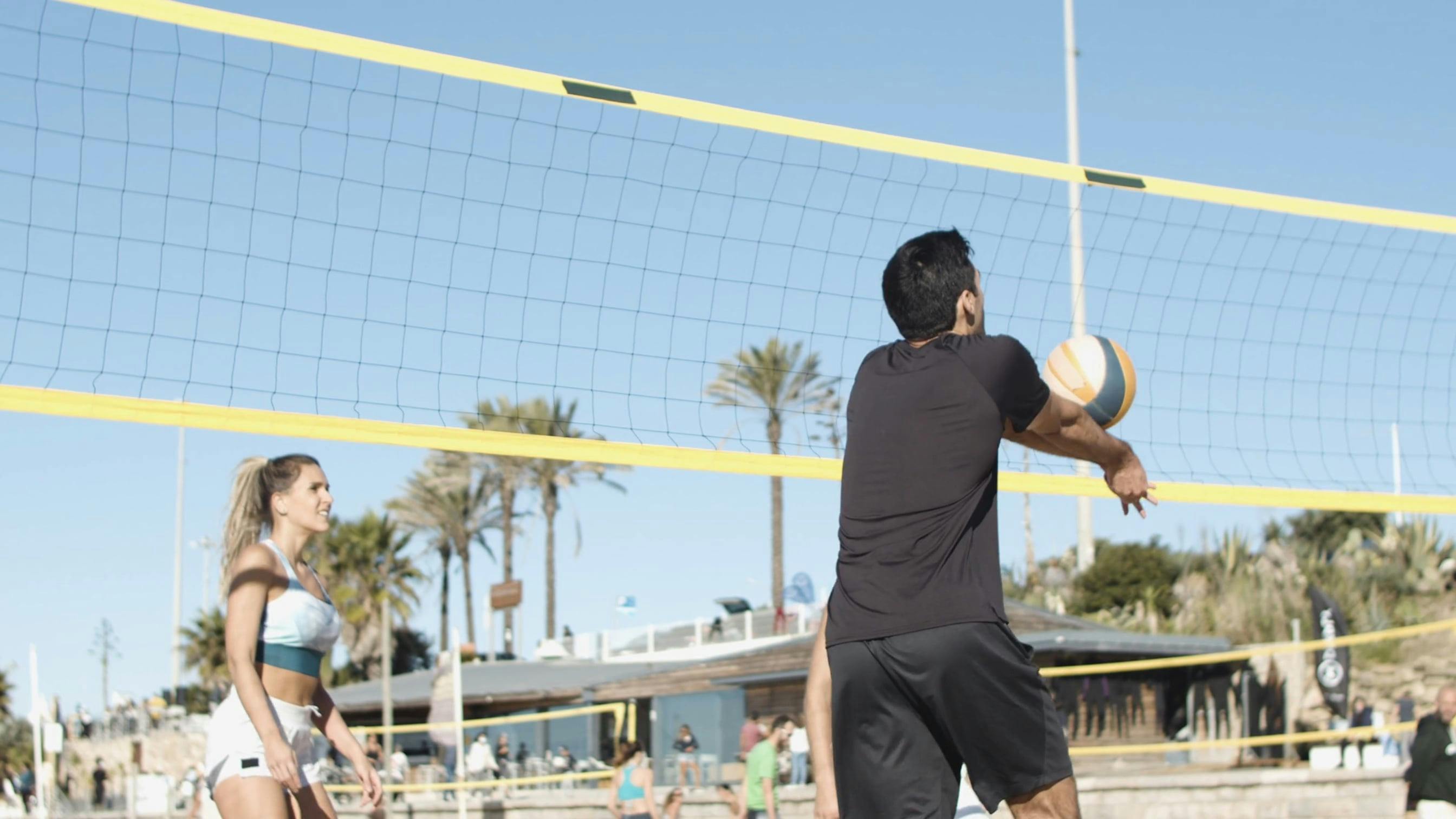People Playing Beach Volleyball Free Stock Video Footage, Royalty-Free ...
