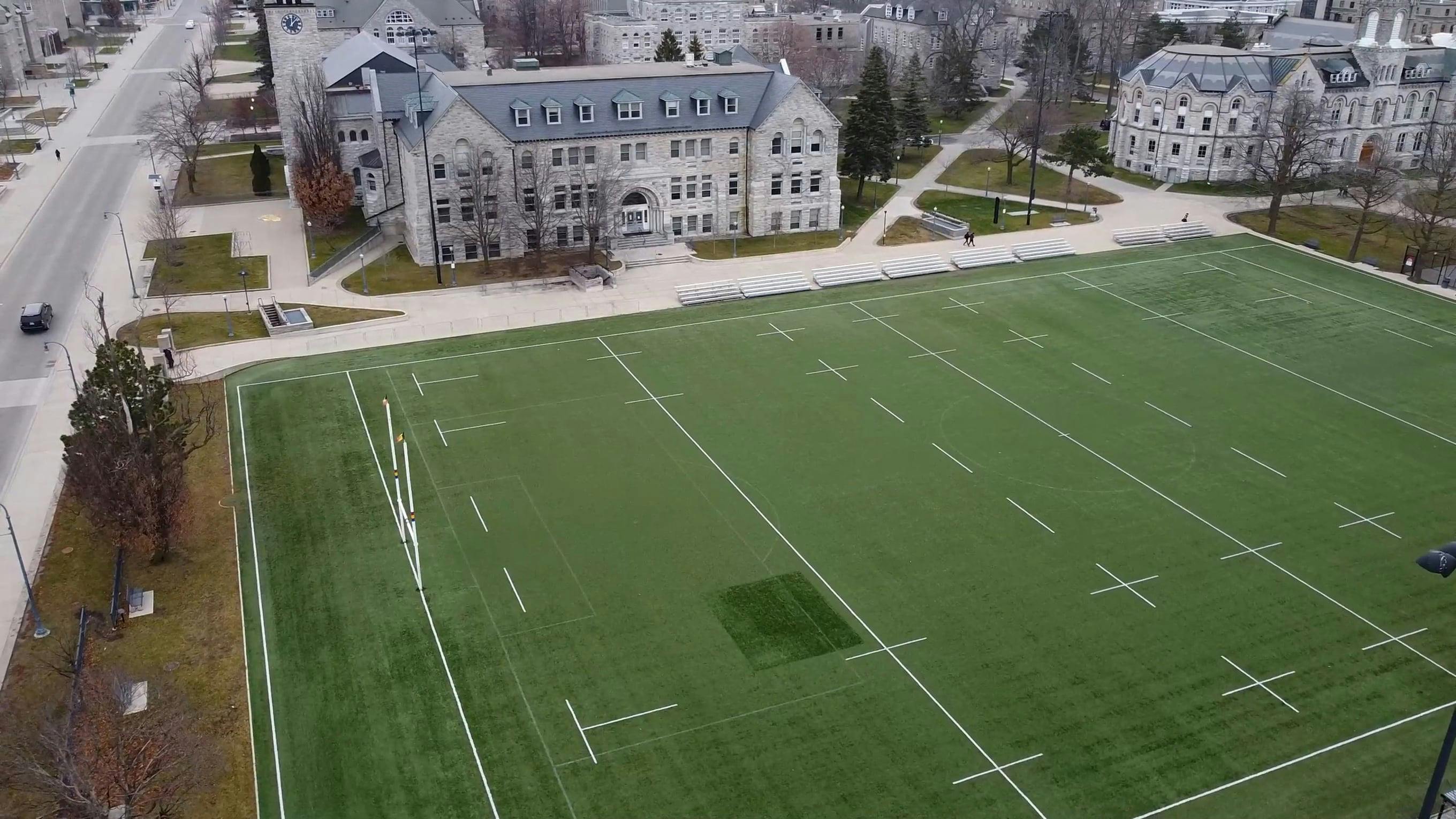 Drone Footage of a Rugby Field · Free Stock Video