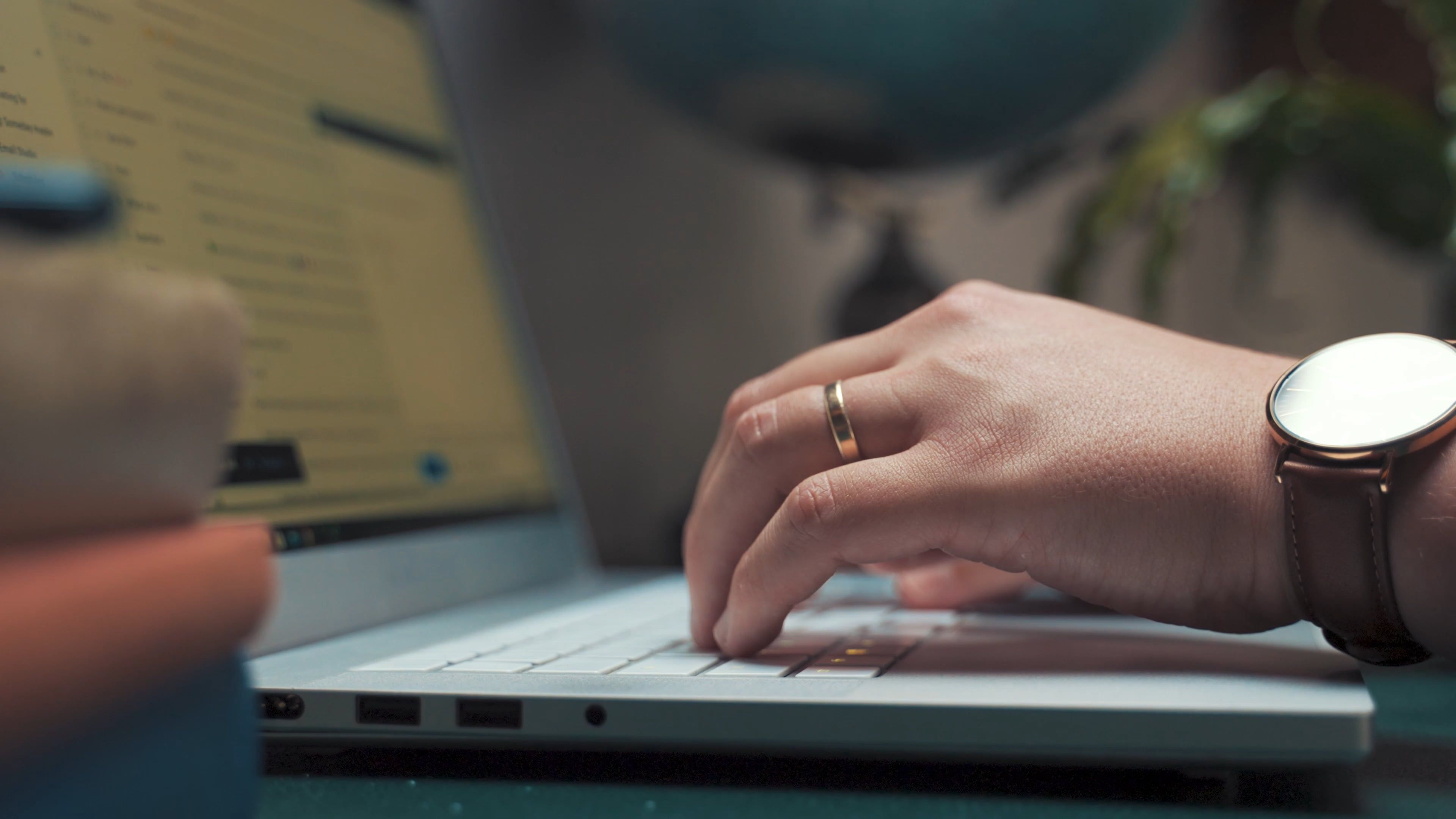 close-Up Video of a Person Typing on a Laptop · Free Stock Video