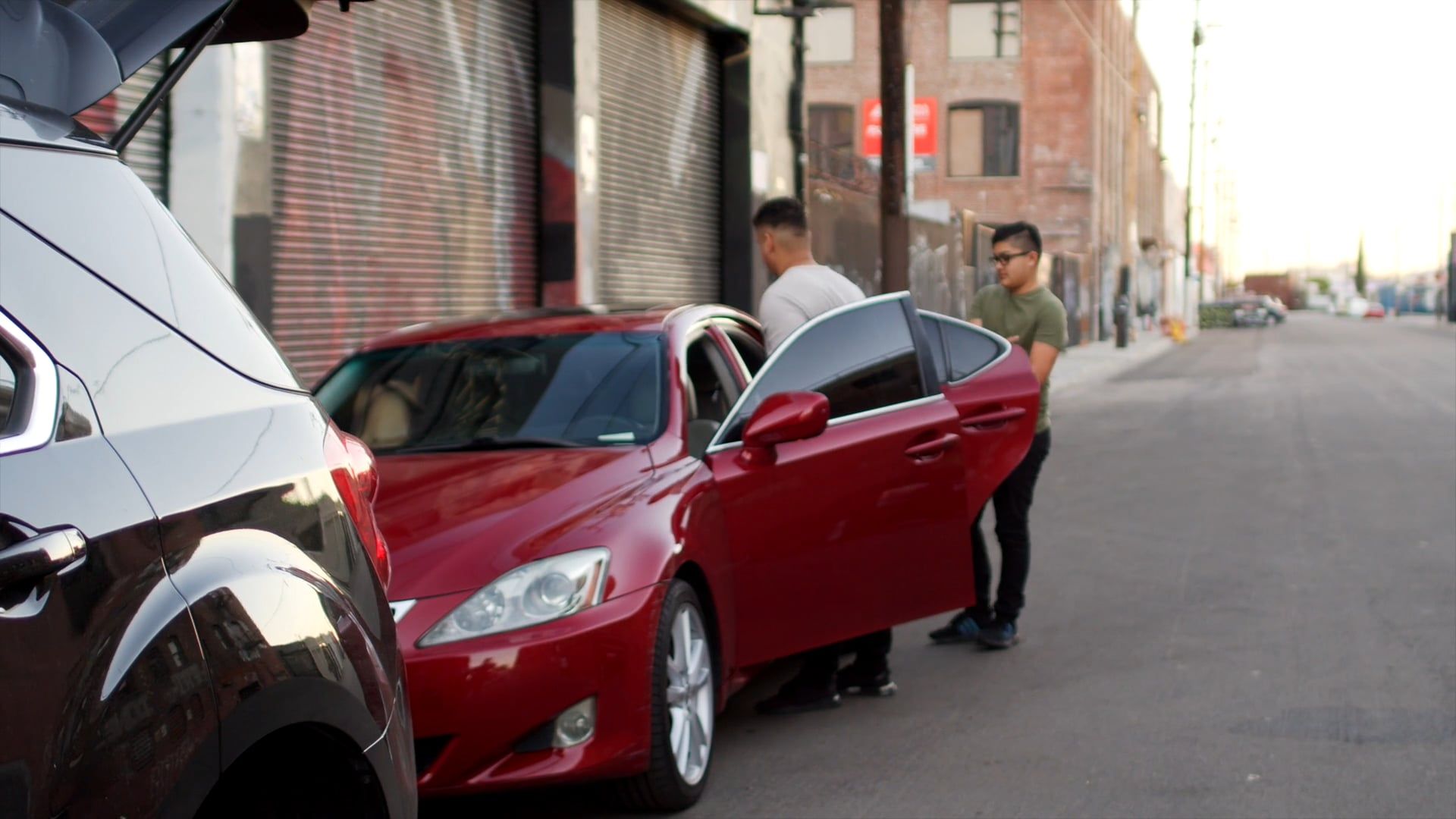 Two Men Riding in the Red Car Free Stock Video Footage, Royalty-Free 4K ...