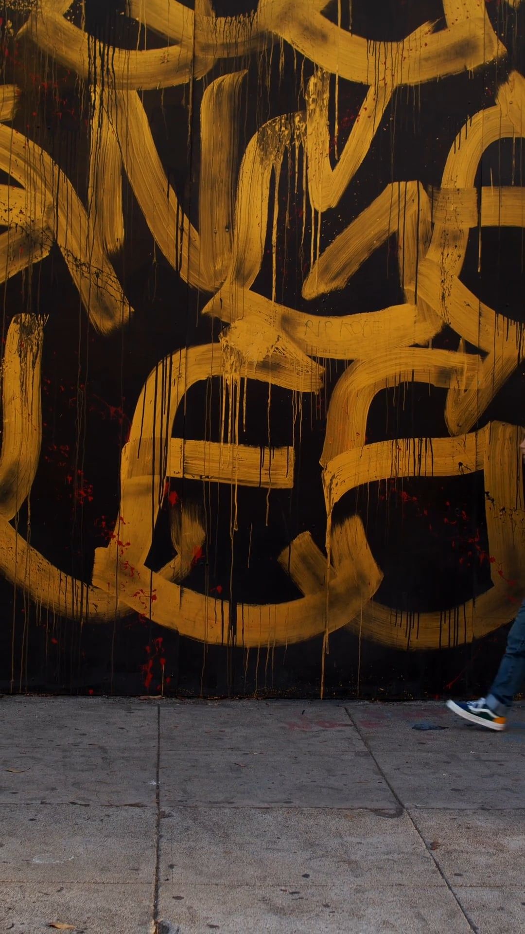 Young Boy Passing by Graffiti Wall Free Stock Video Footage, Royalty ...