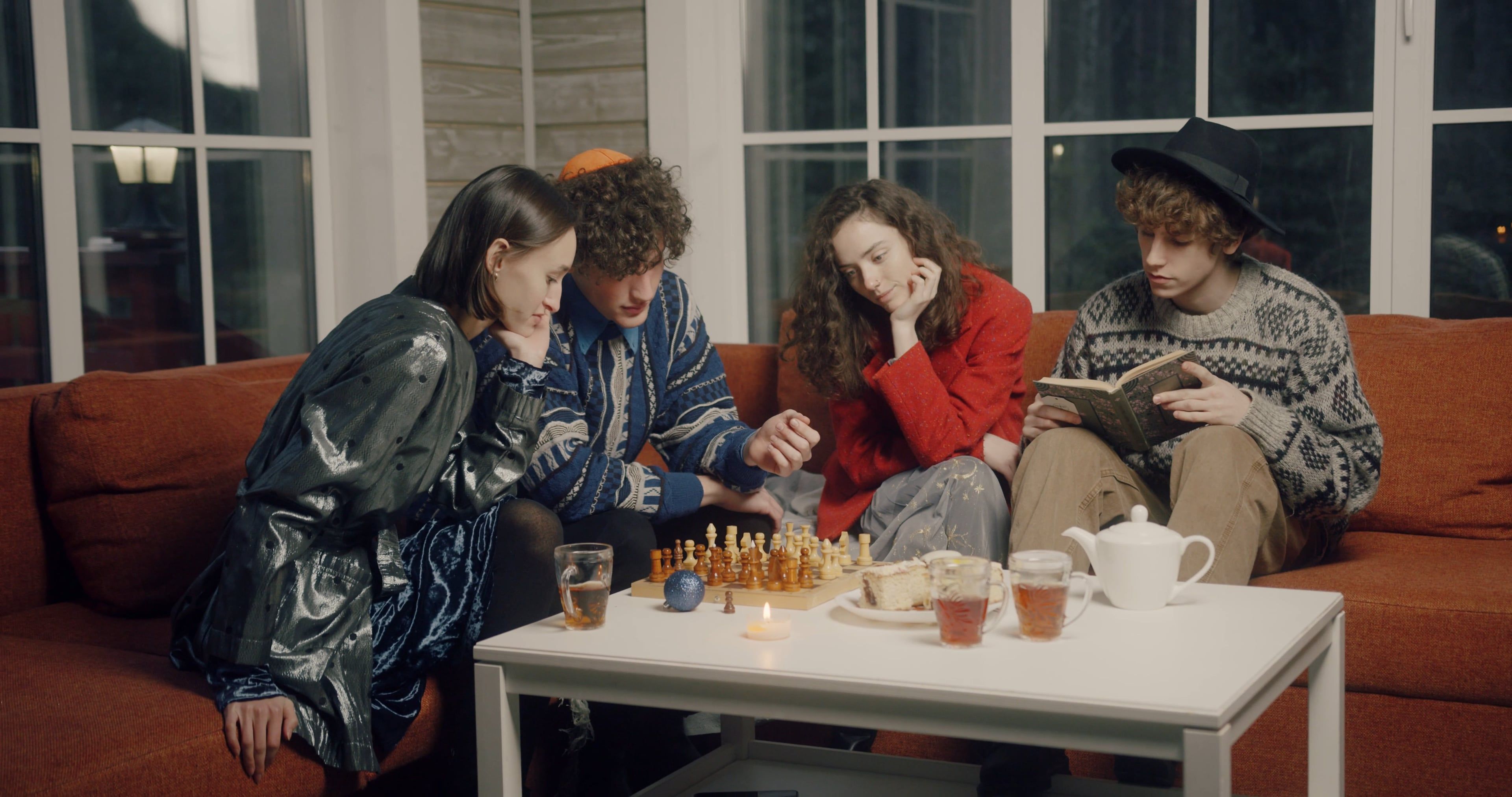 Friends Playing Chess at Home · Free Stock Video