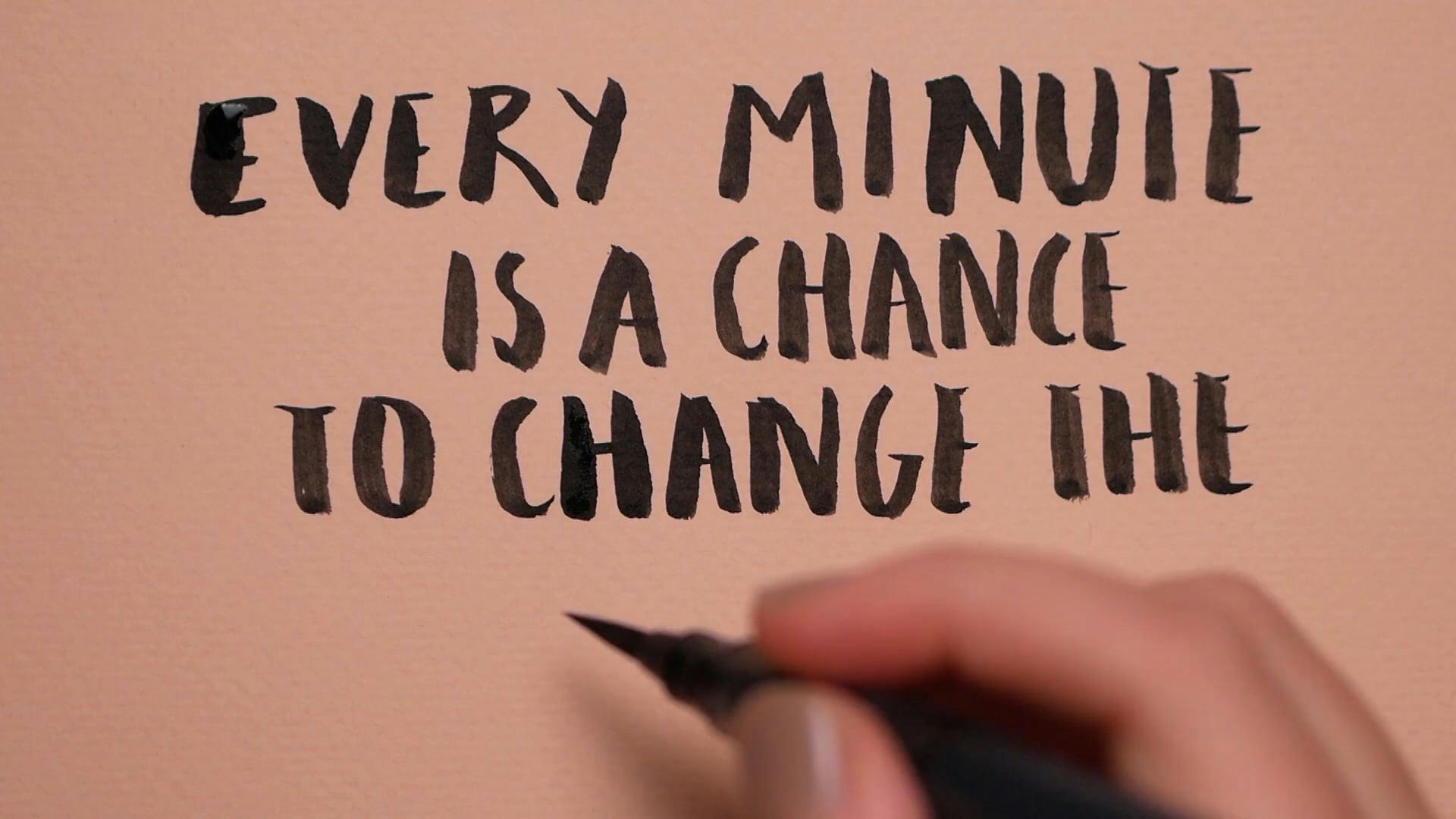 Handwriting Motivational Quote · Free Stock Video