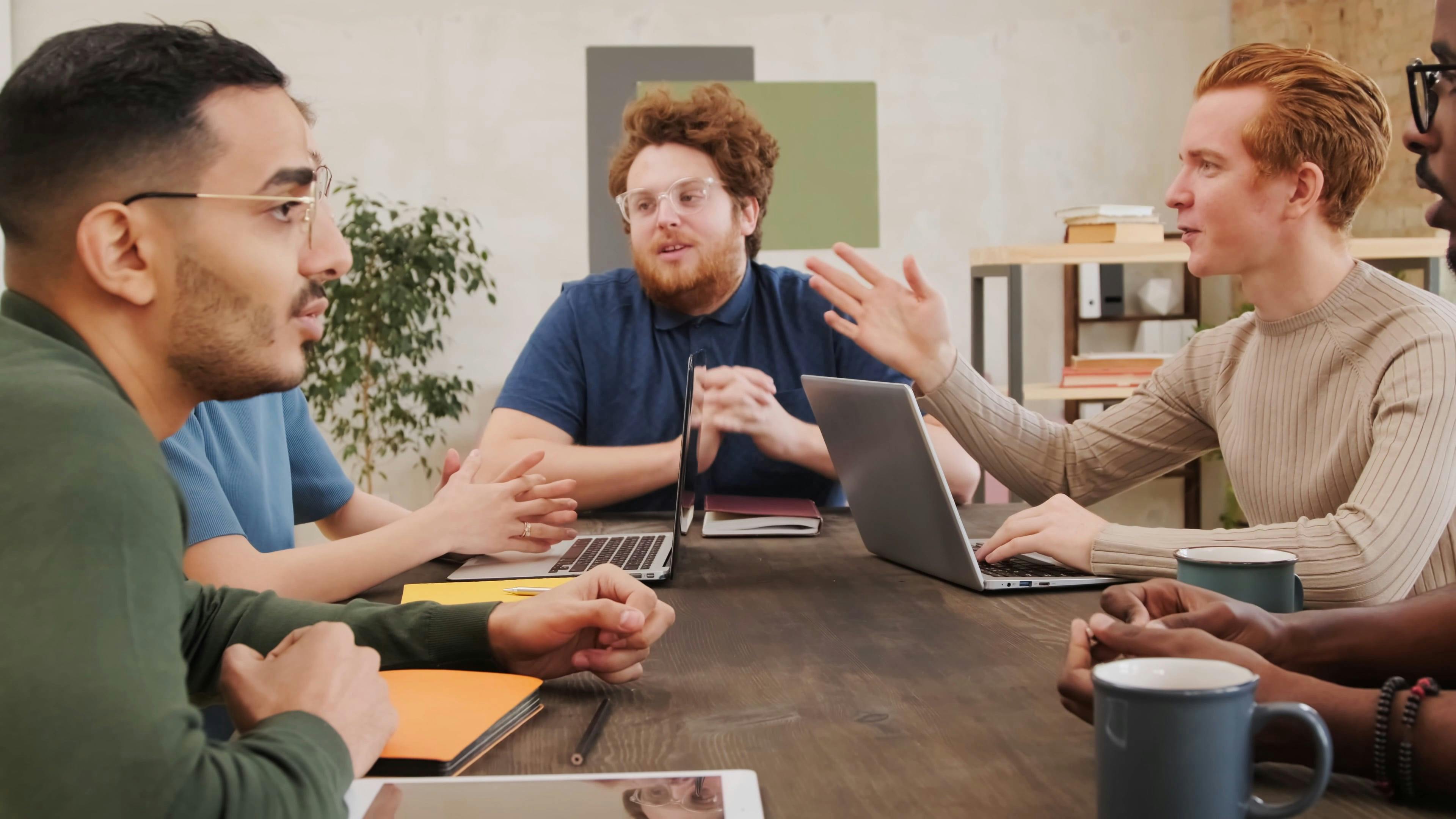 People Having A Meeting and Discussion At Work Free Stock Video Footage ...