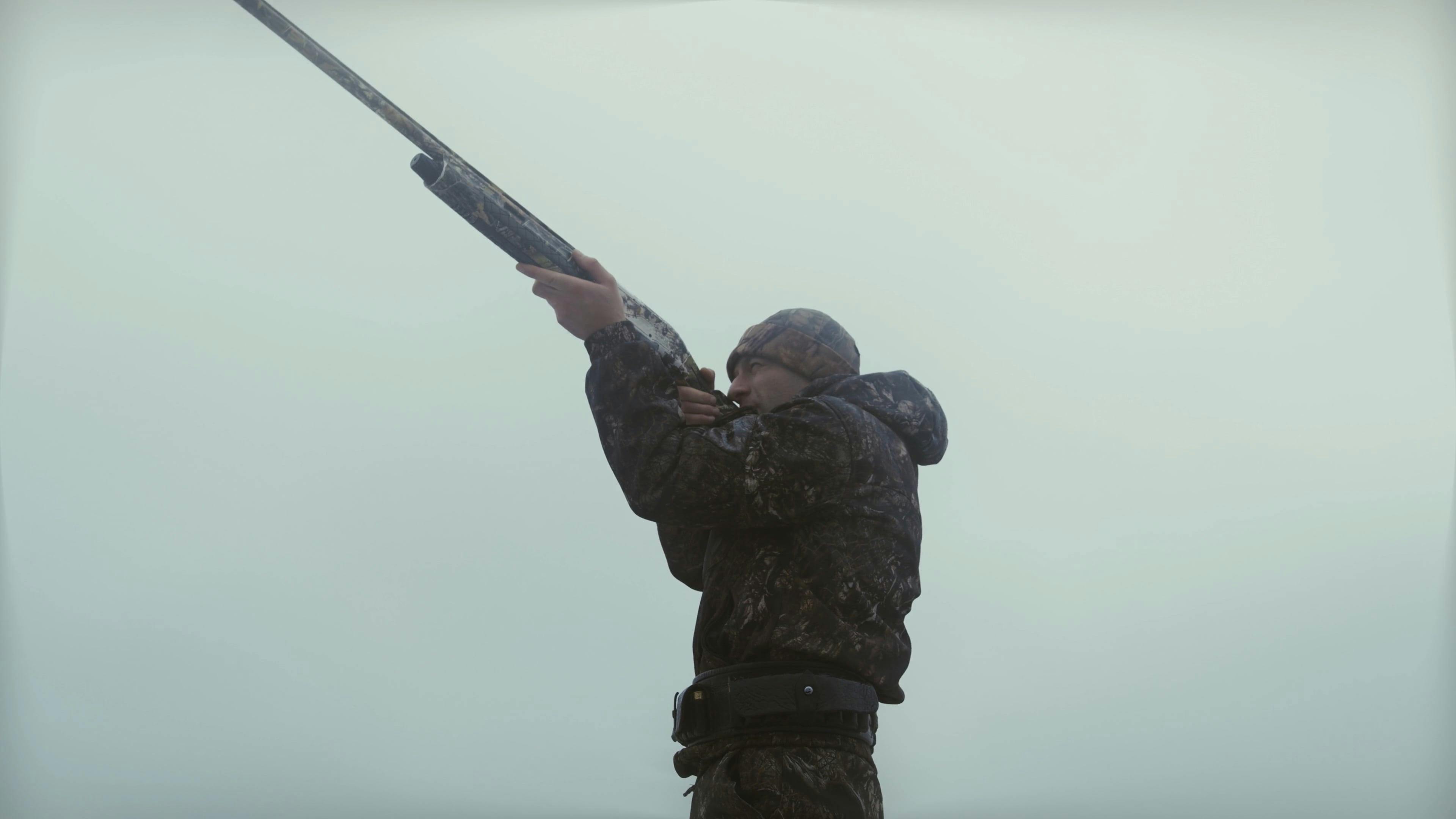 Man holding a Hunting Rifle and Aiming to Shoot Free Stock Video ...