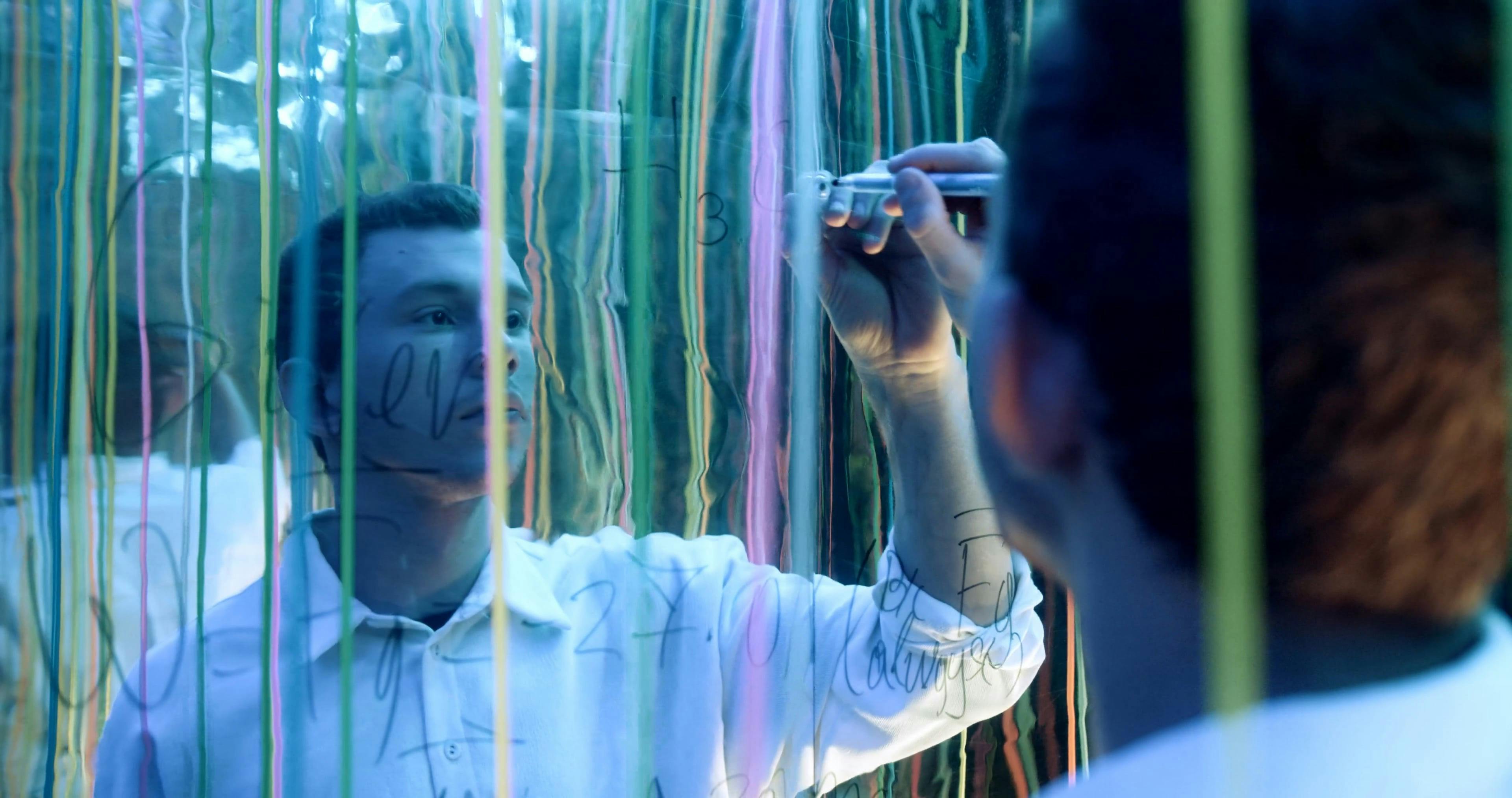 Digital Projection Of Abstract Geometrical Lines Free Stock Video ...