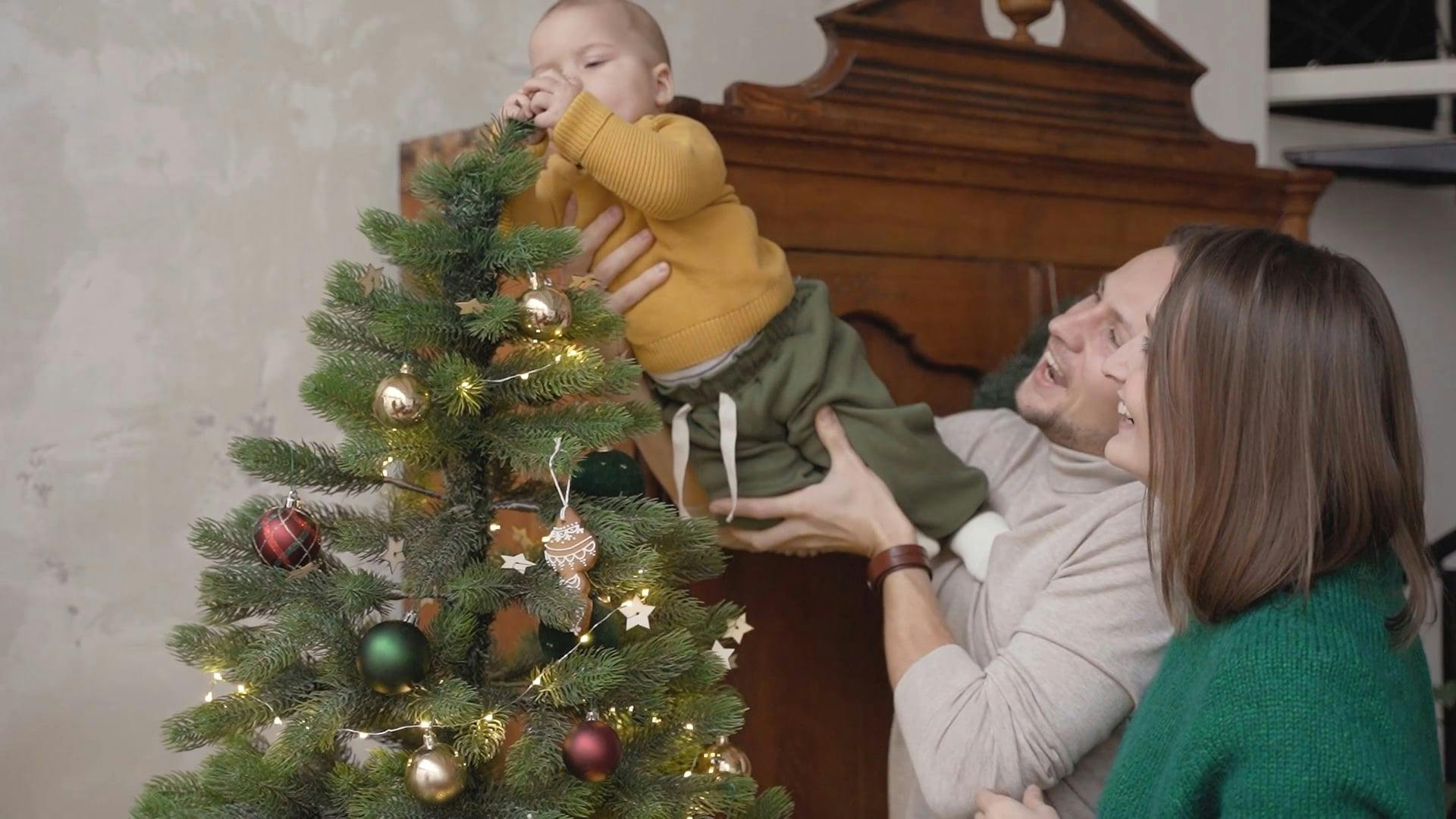 Baby And Christmas Tree Videos, Download The BEST Free 4k Stock Video ...