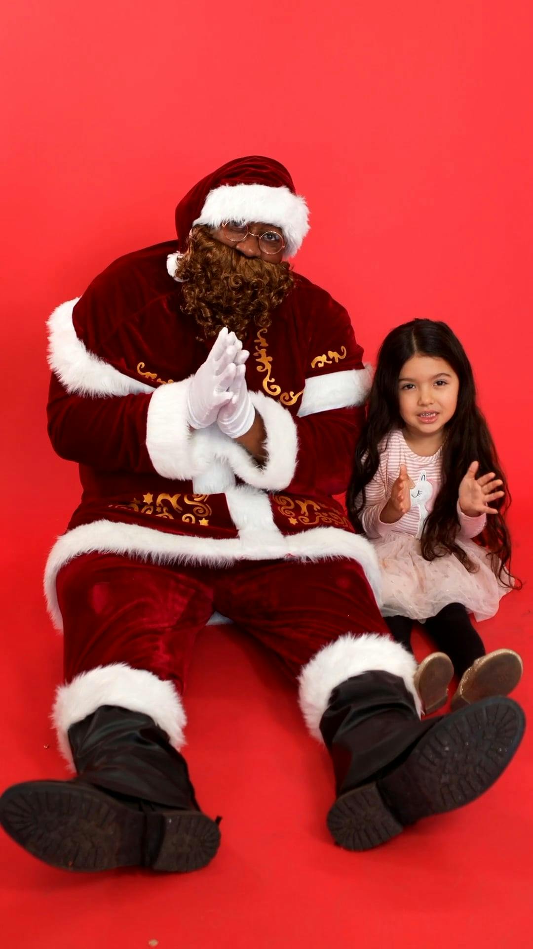 Santa and Little Girl Clapping Free Stock Video Footage, Royalty-Free ...