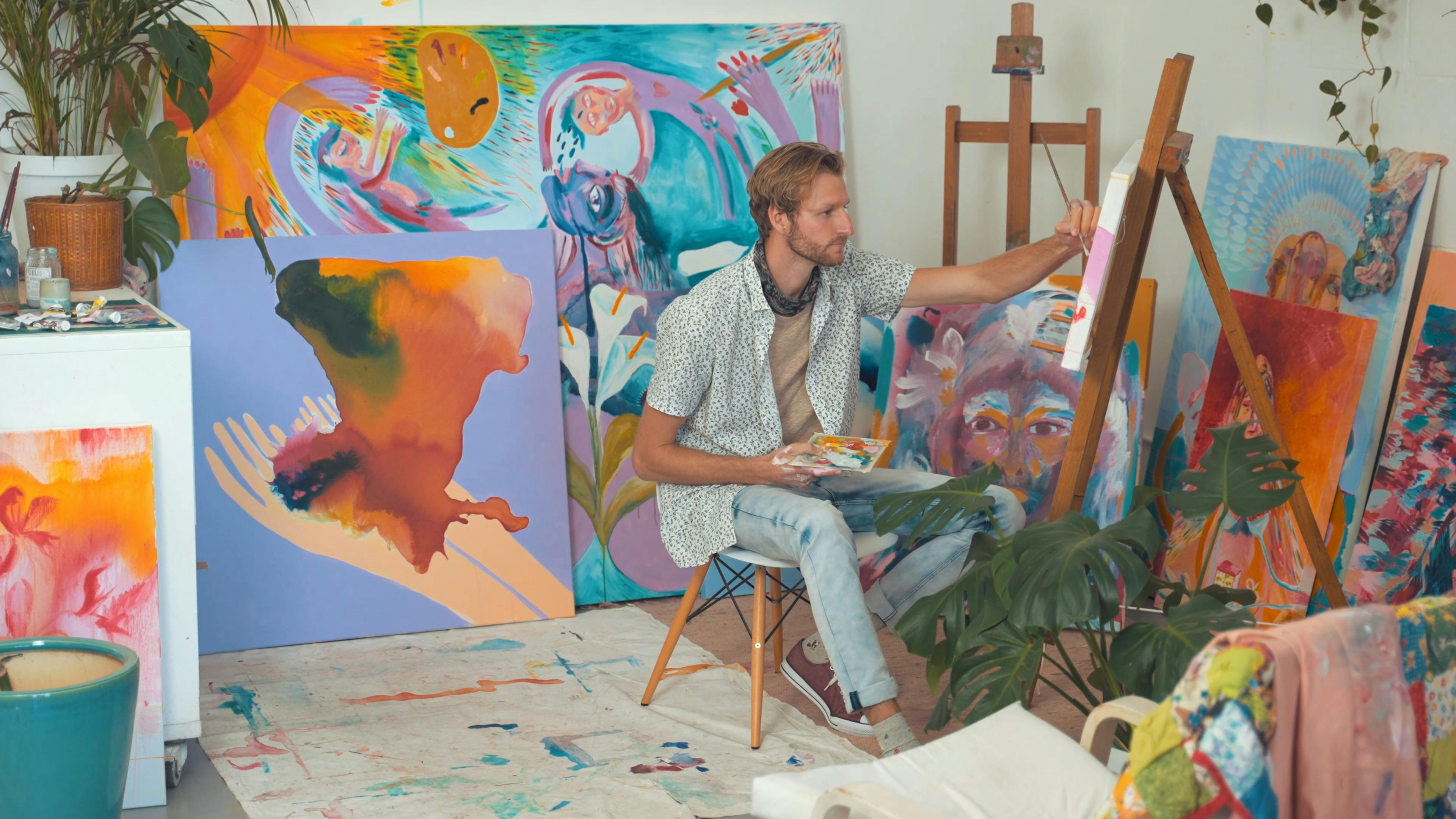 Person Doing Painting Free Stock Video Footage, Royalty-Free 4K & HD ...