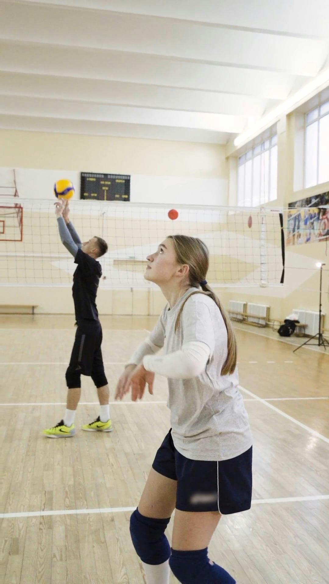 Volleyball Player Tossing and Spiking the Ball · Free Stock Video