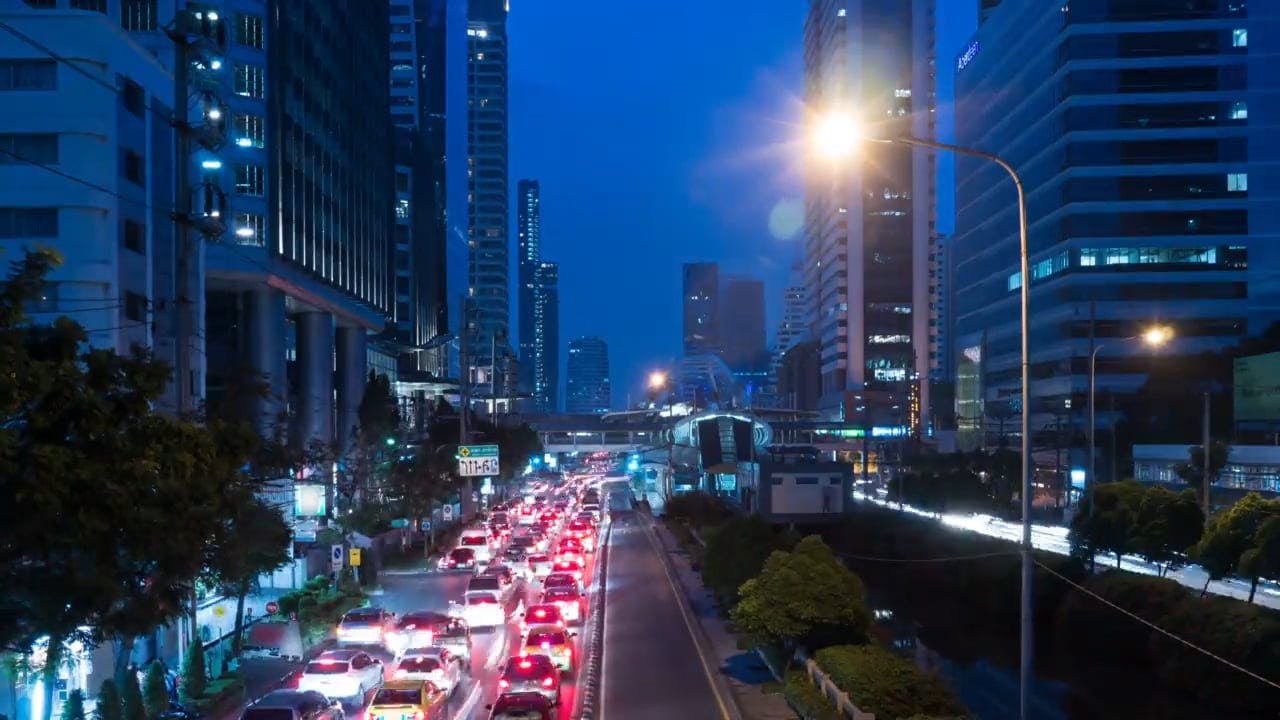 A Time-Lapse Video of Moving Cars in the City · Free Stock Video