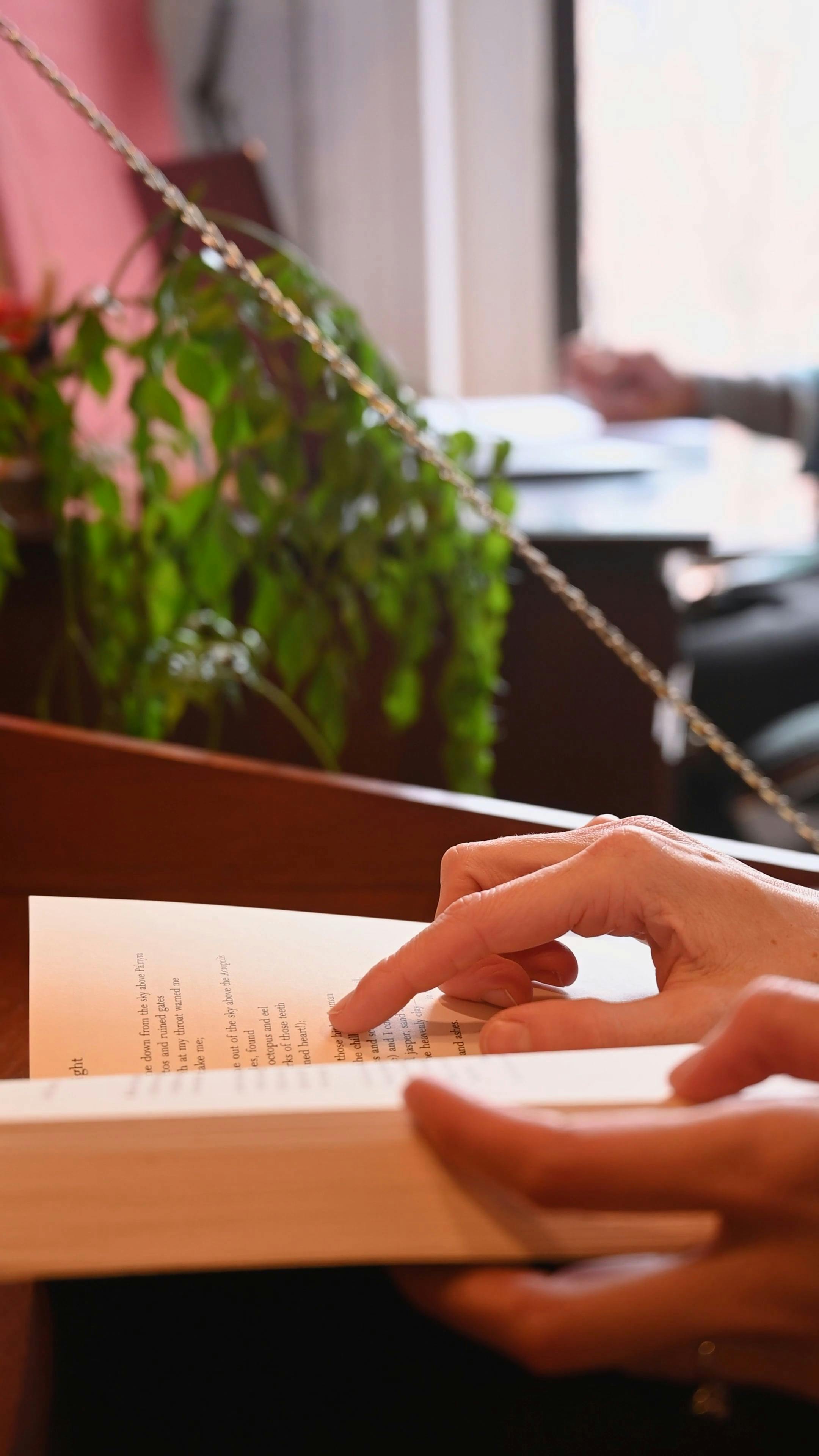 Close Up View of A Person Reading a Book · Free Stock Video