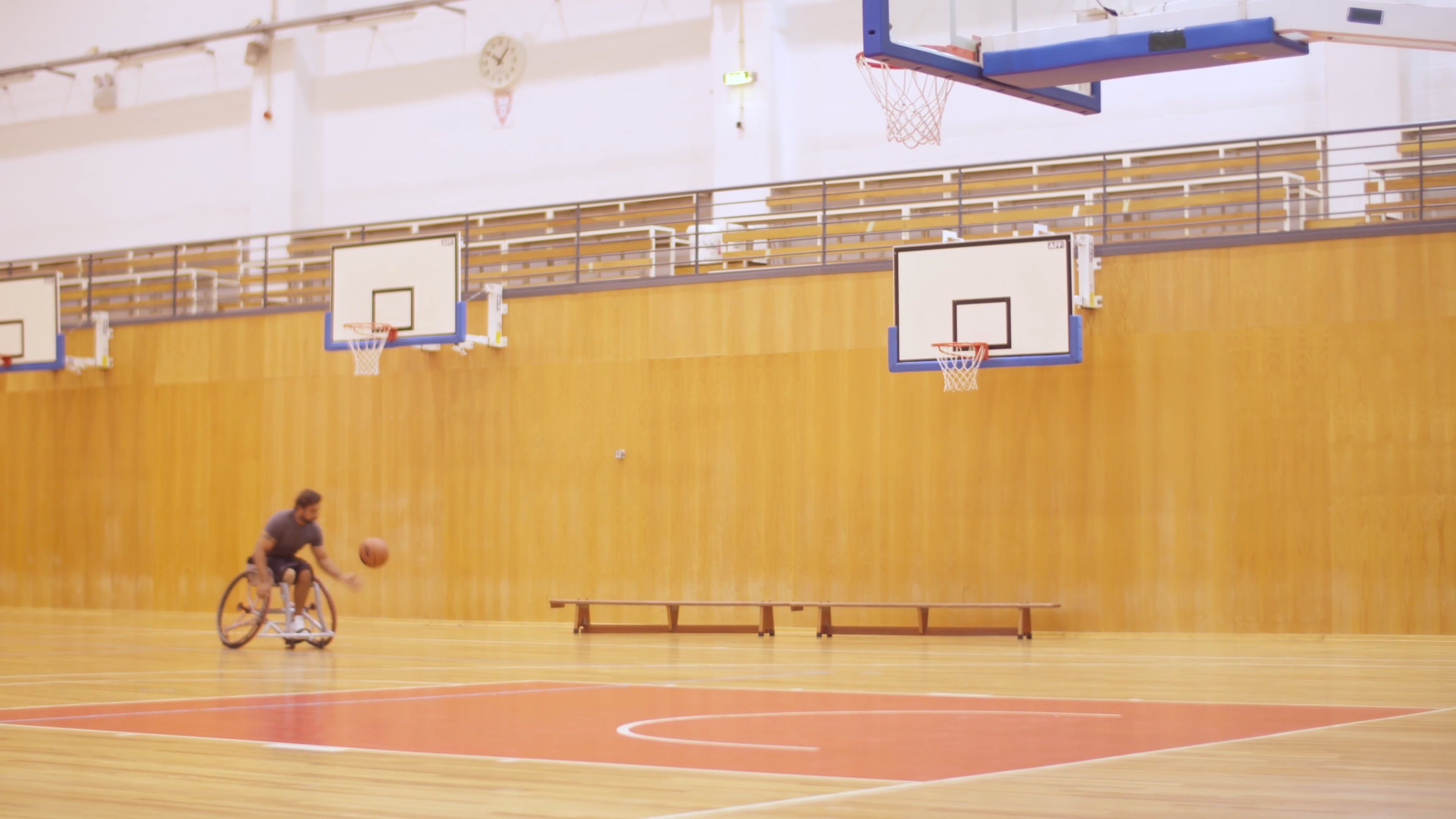 Man Shooting Basketball On Hoop Free Stock Video Footage, Royalty-Free ...