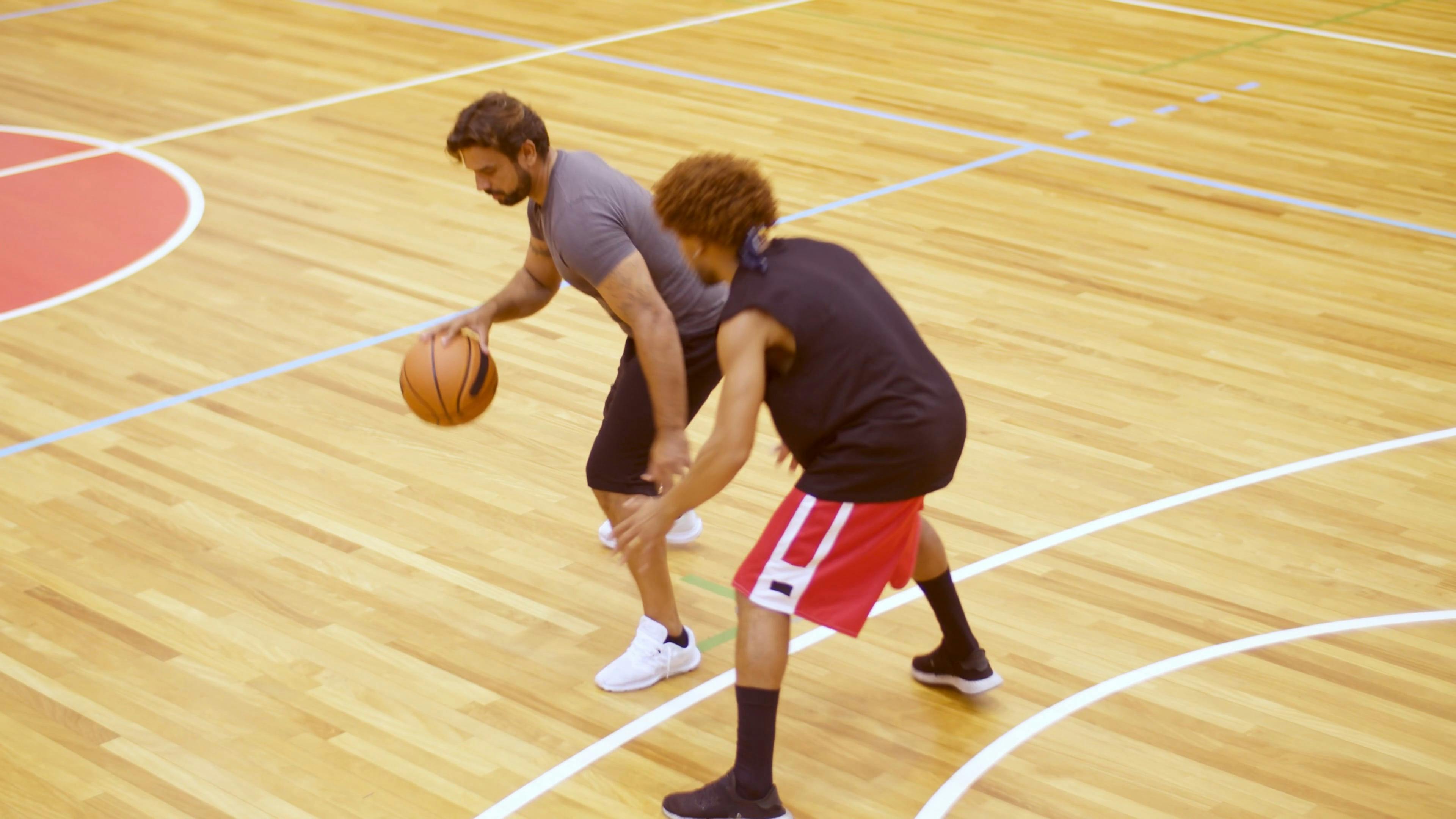 Man Practicing Defense In Basketball Free Stock Video Footage, Royalty ...